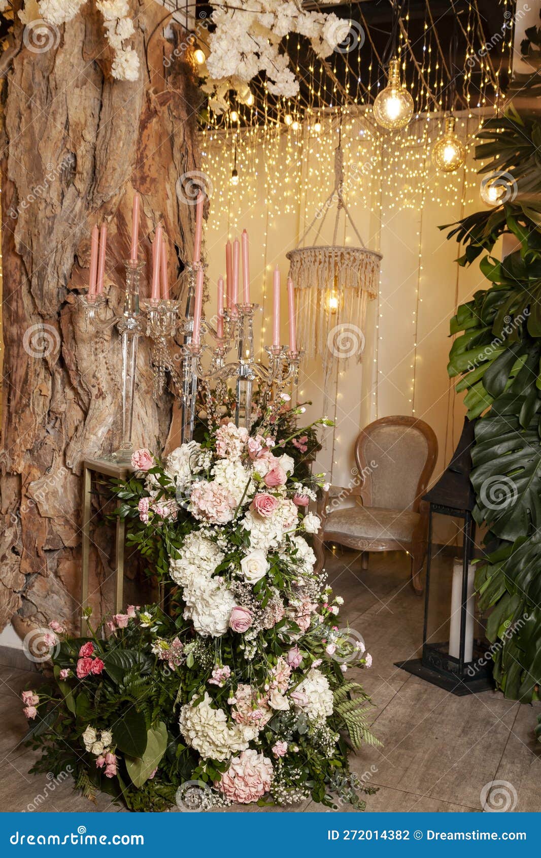 Lifestyle - Reception Hall Decorated for Social Events Stock Photo ...