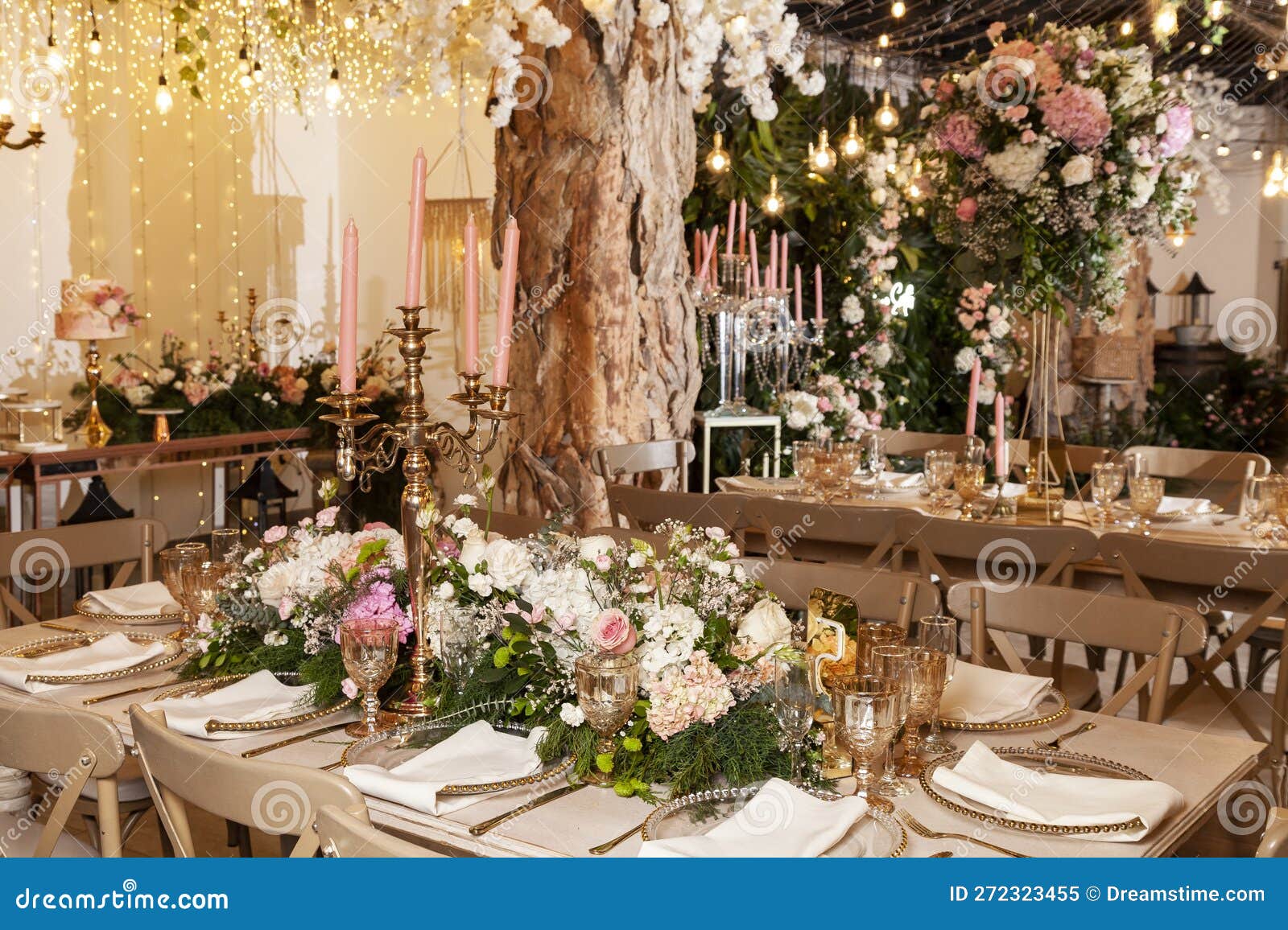 Lifestyle - Reception Hall Decorated for Social Events Stock Image ...