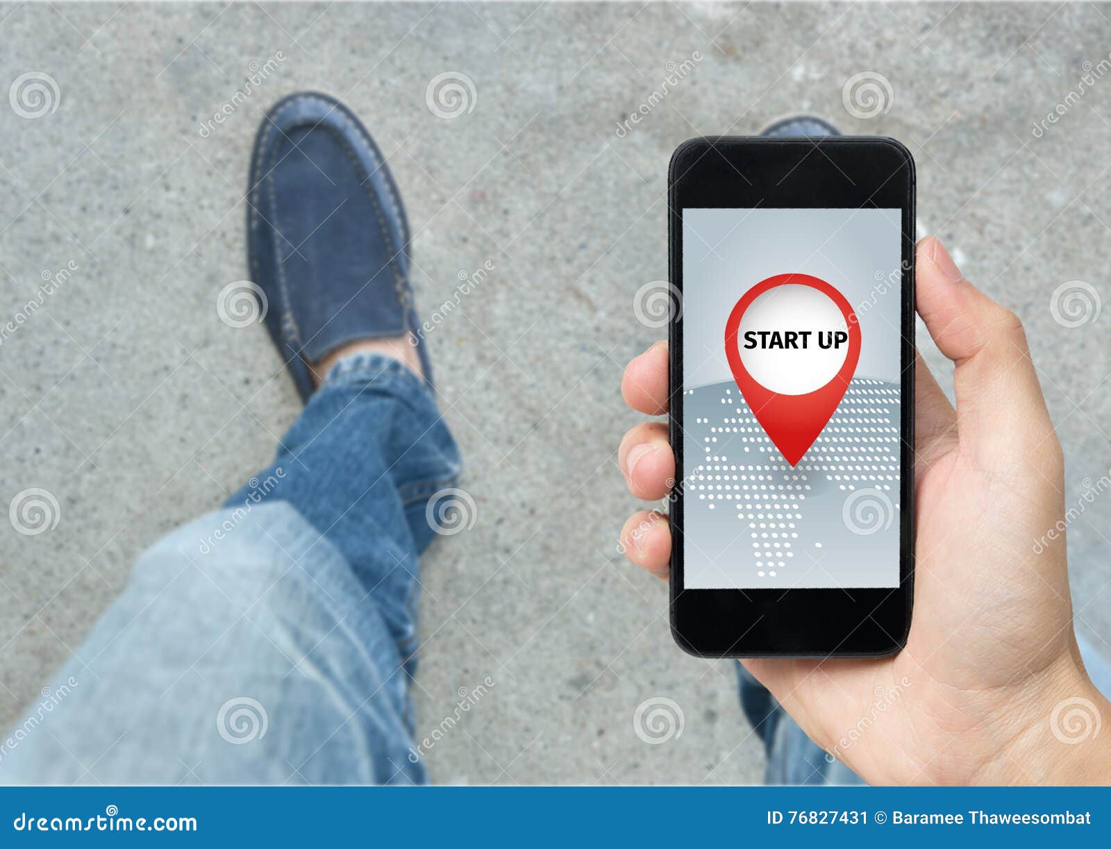 Lifestyle Start Up Connection Application Technology on Mobile Stock ...