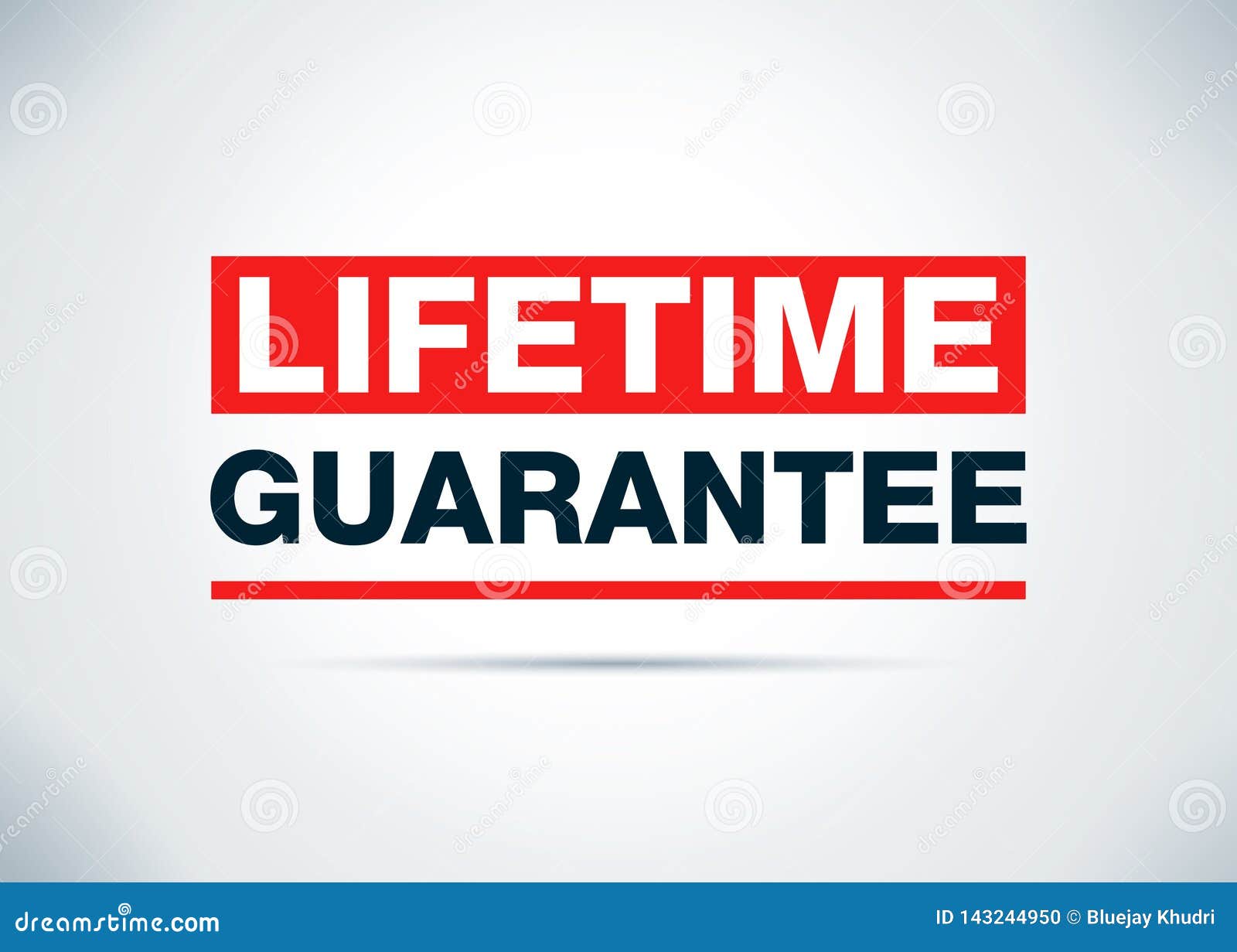 Lifetime Guarantee Abstract Flat Background Design Illustration Stock ...