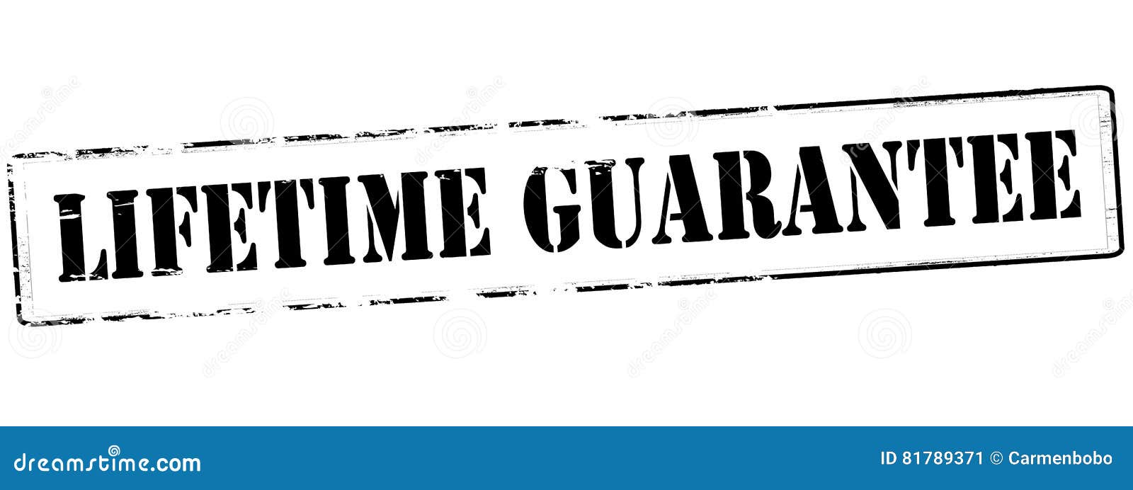 Lifetime guarantee stock illustration. Illustration of stamp - 81789371