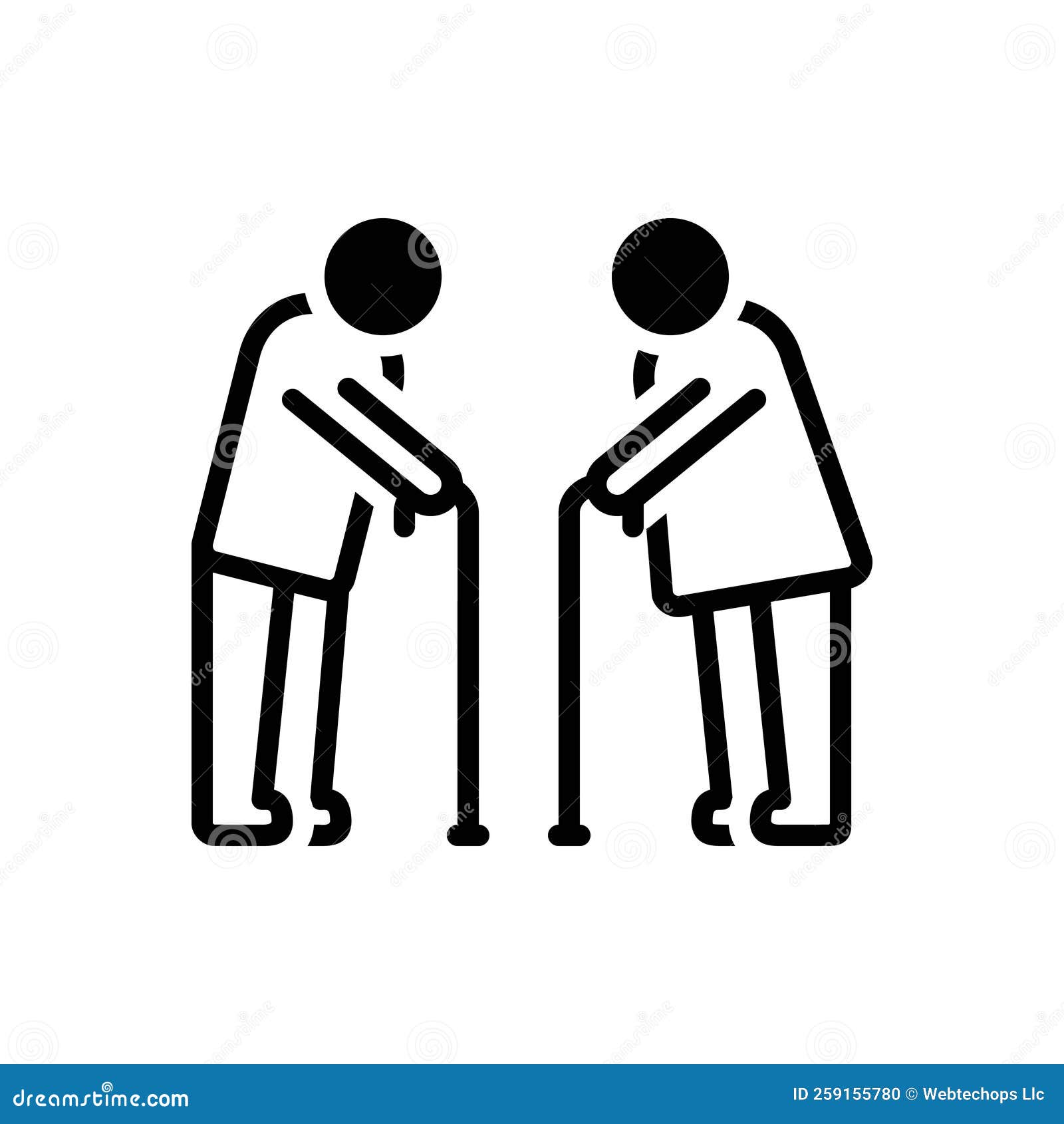 Black Solid Icon for Lifetime, Senile and Lifespan Stock Vector ...