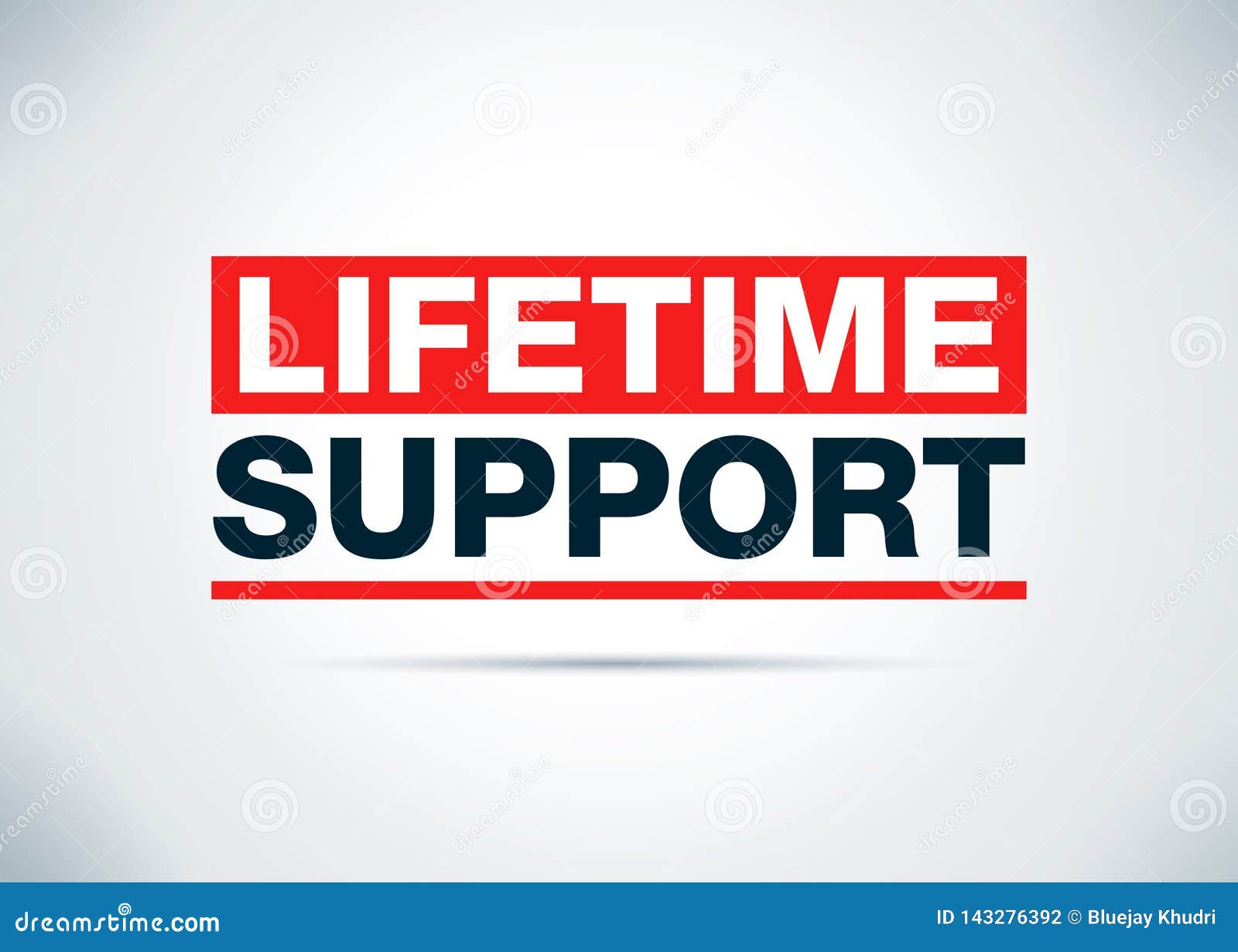 Lifetime Support Abstract Flat Background Design Illustration Stock ...