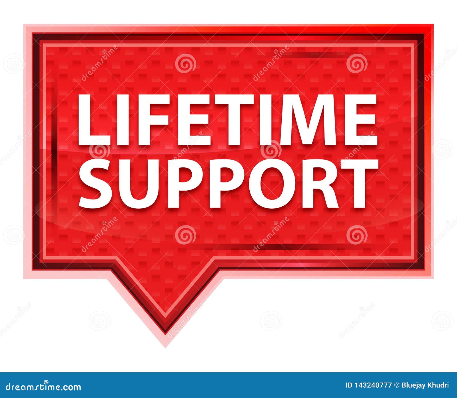 Lifetime Support Misty Rose Pink Banner Button Stock Illustration ...