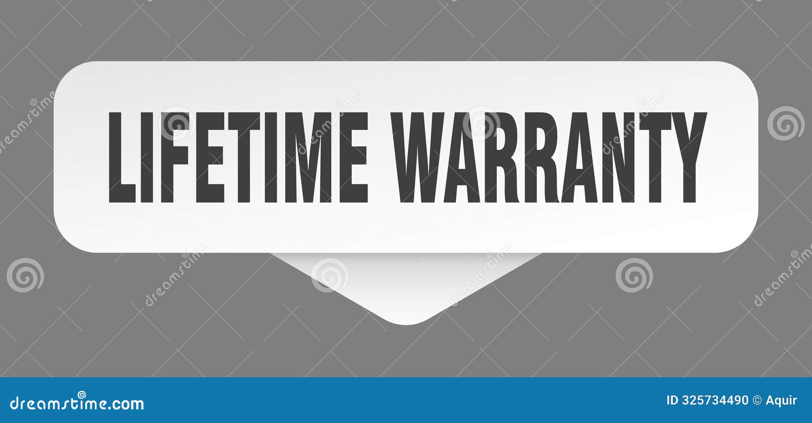 Lifetime Warranty Sticker. Lifetime Warranty Sign Isolated on Gray ...
