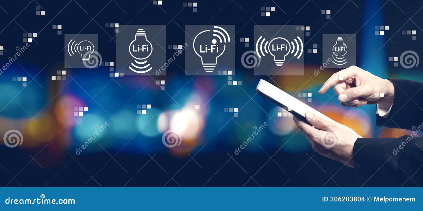 LiFi Theme With Hand Royalty-Free Stock Photography | CartoonDealer.com ...