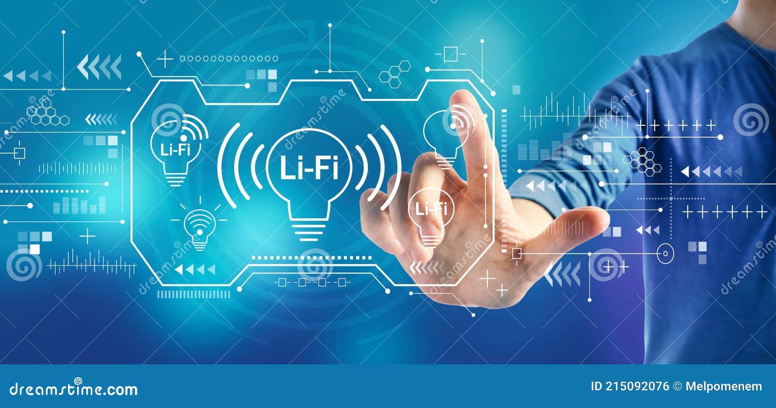 LiFi theme with a man stock photo. Image of chart, business - 215092076