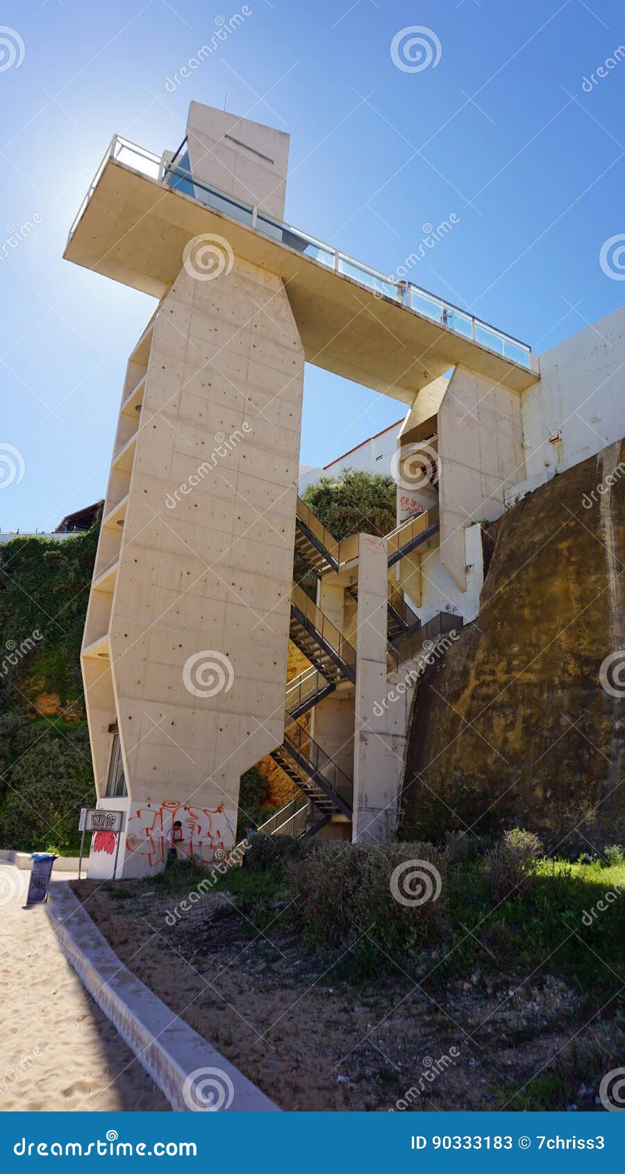 Lift in albufeira editorial stock photo. Image of travel - 90333183