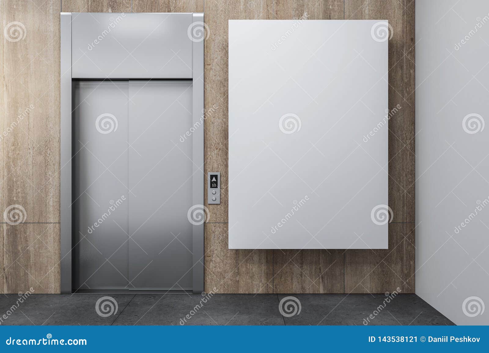 Lift and banner stock illustration. Illustration of lobby - 143538121