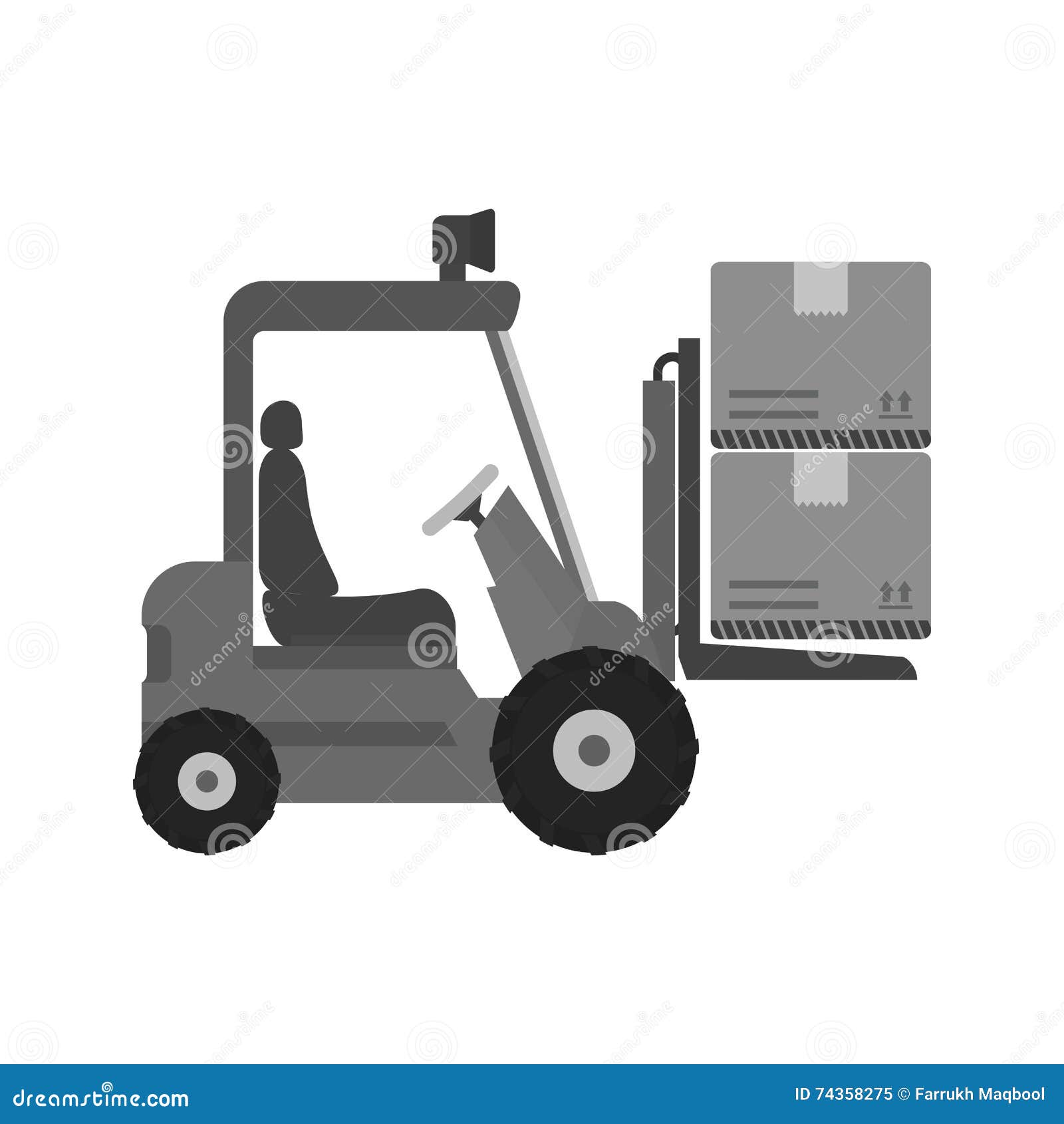 Lift Box stock vector. Illustration of lift, store, forklift - 74358275