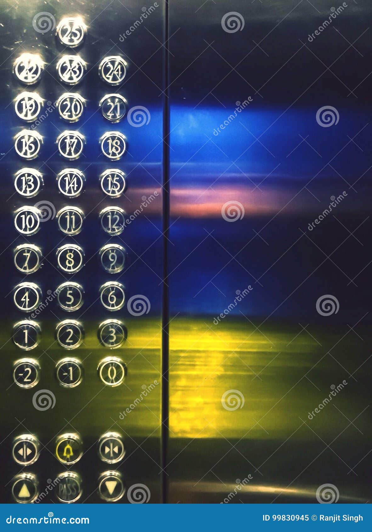 In the lift stock image. Image of bright, lift, numbers - 99830945