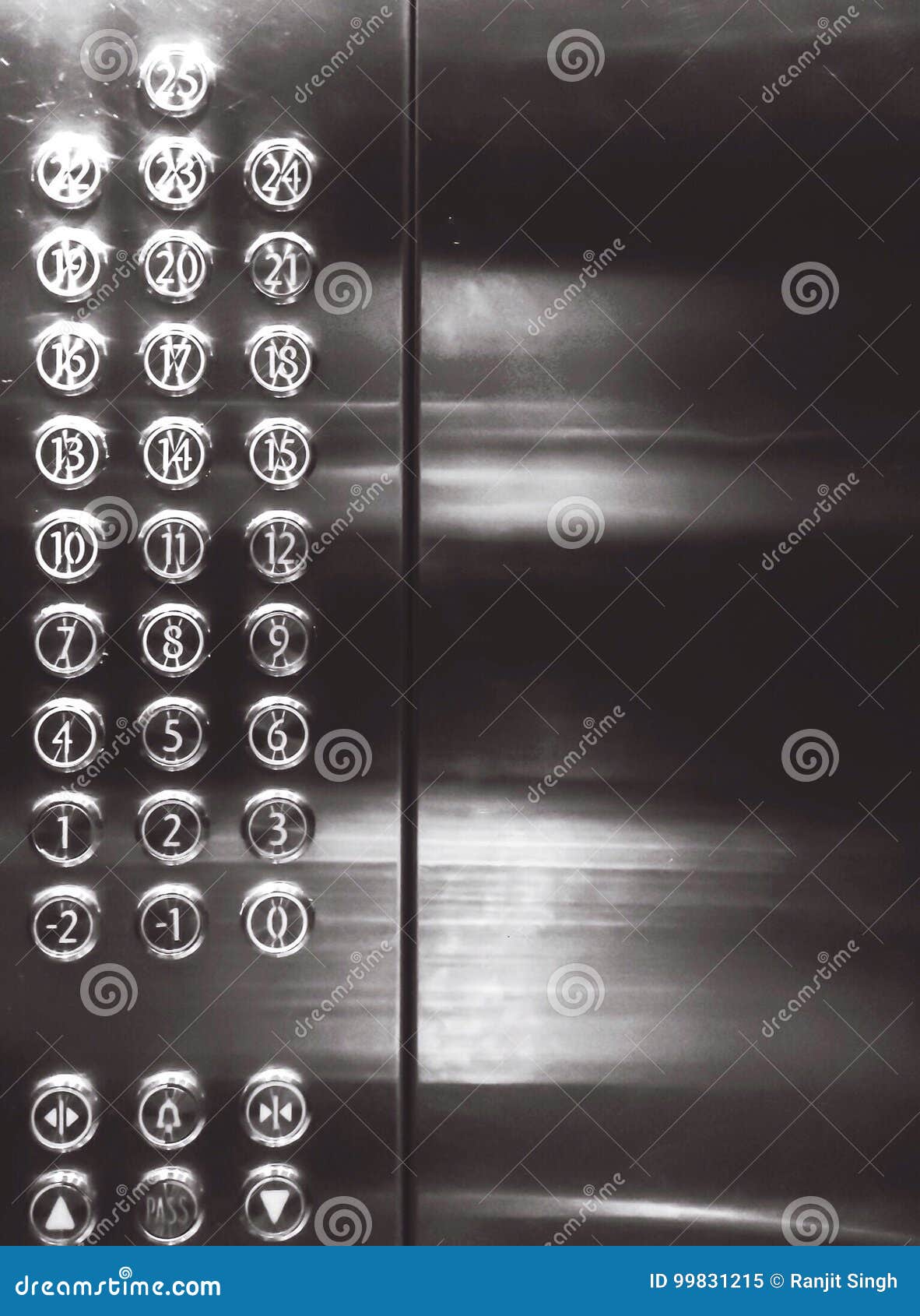 In the lift stock image. Image of monochrome, lift, numbers - 99831215