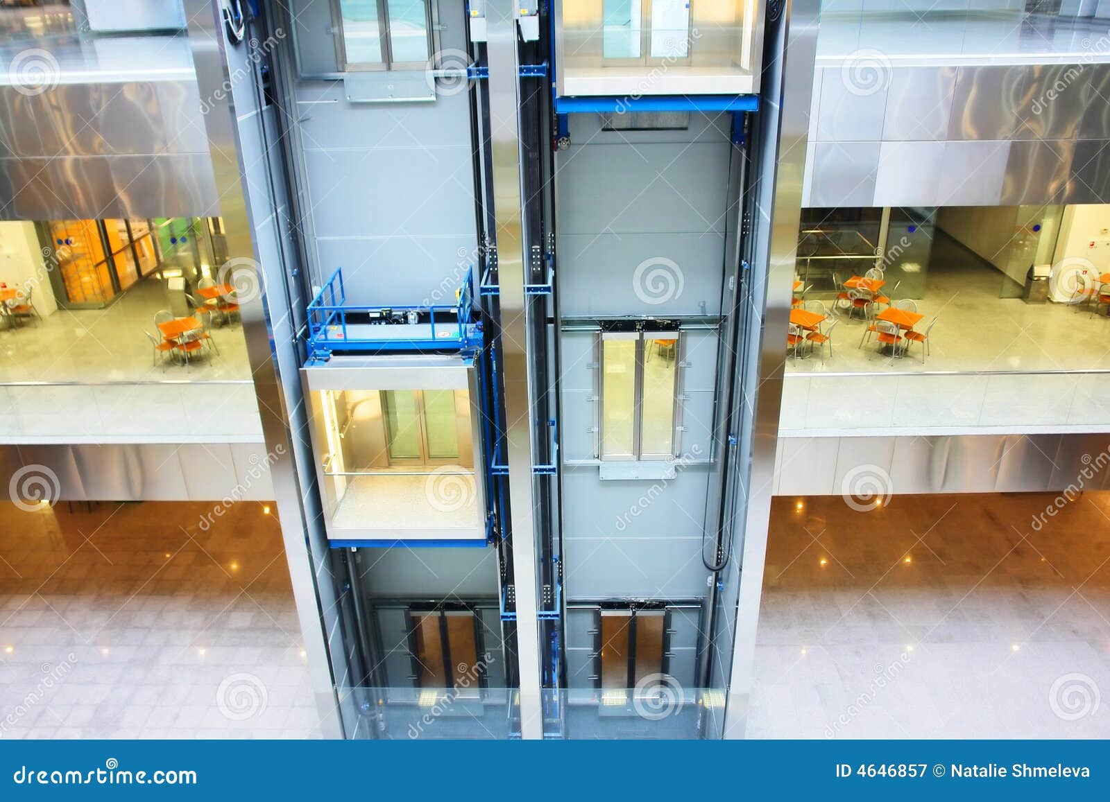 Lift in building stock image. Image of commercial, modern - 4646857