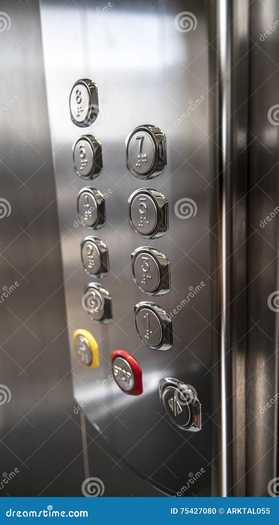 Lift buttons stock photo. Image of lift, elevator, light - 75427080