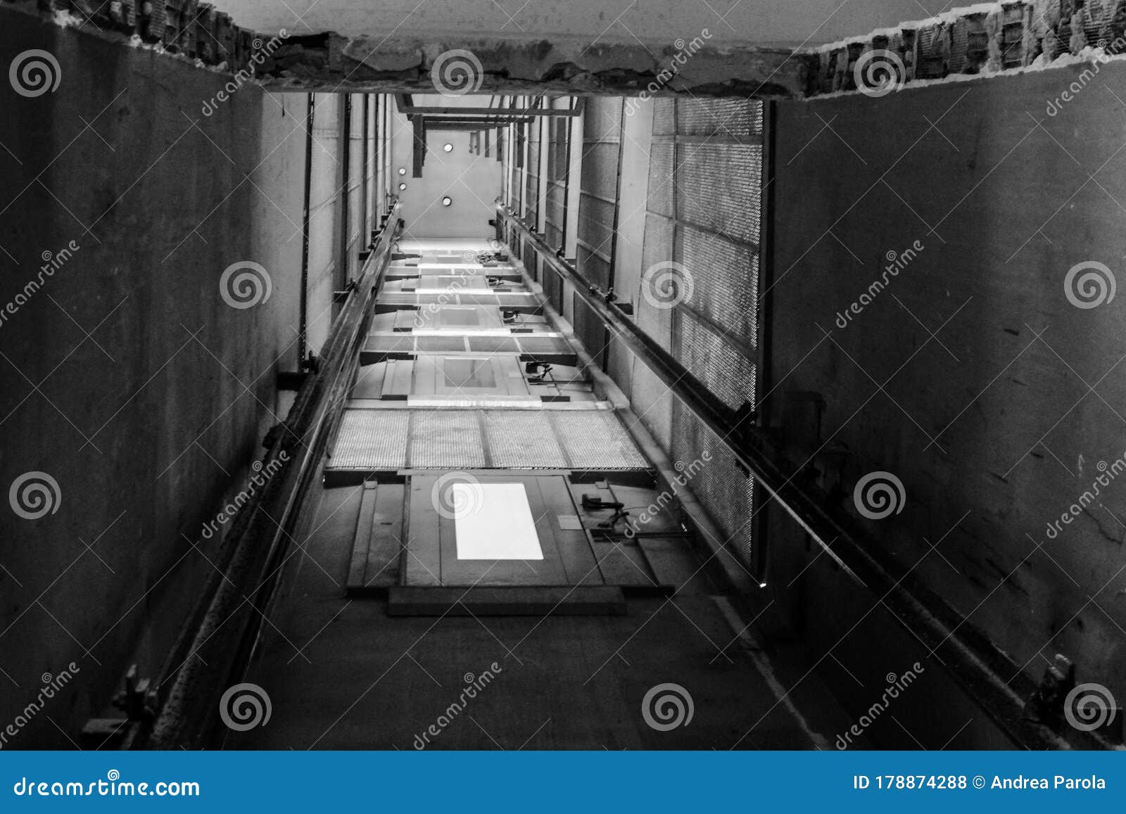 Lift Compartment on a Building Site Stock Photo - Image of isolated ...