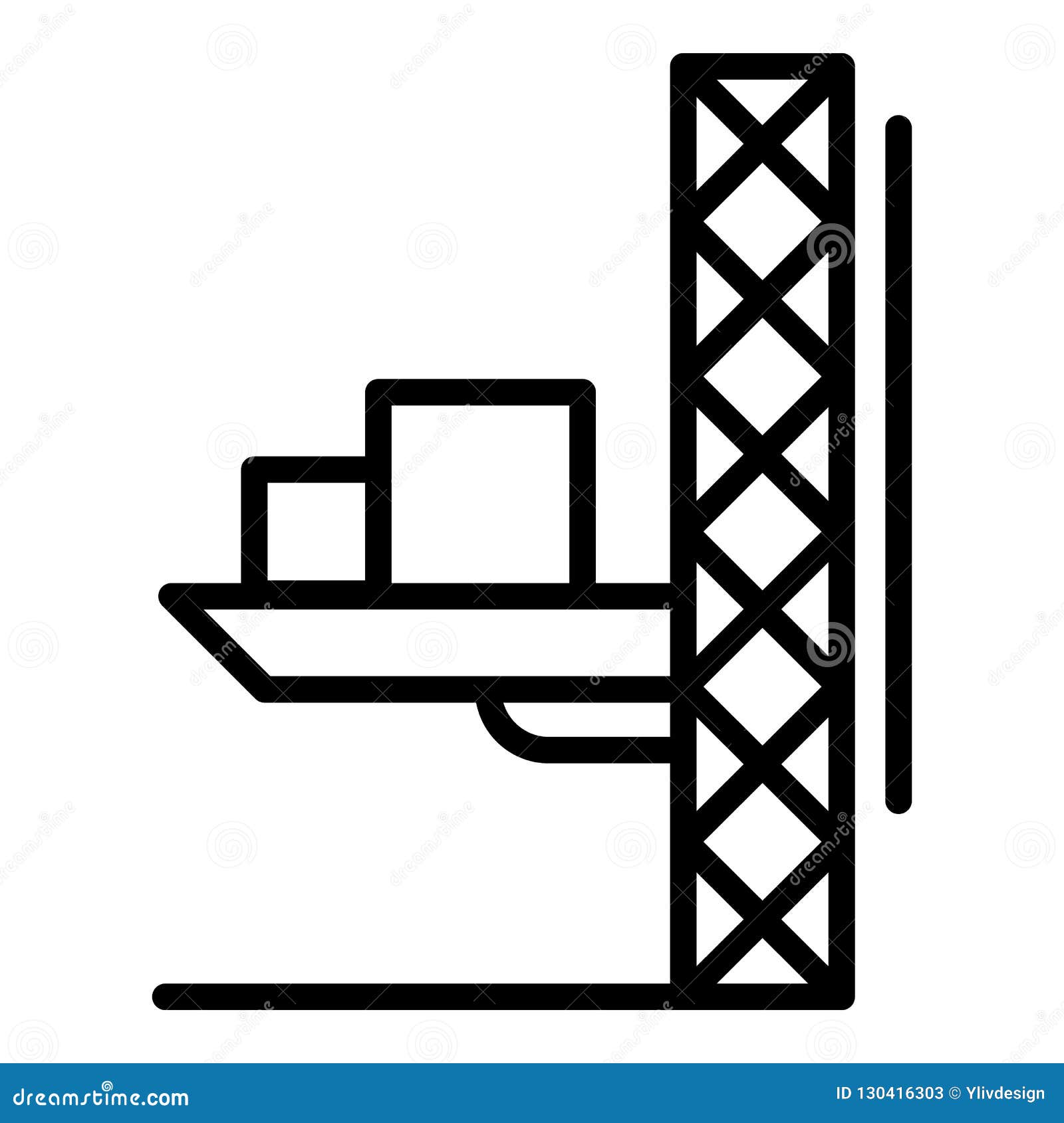 Sea Oil Platform Icon - Rig Platform Silhouette, Gas And Petroleum ...