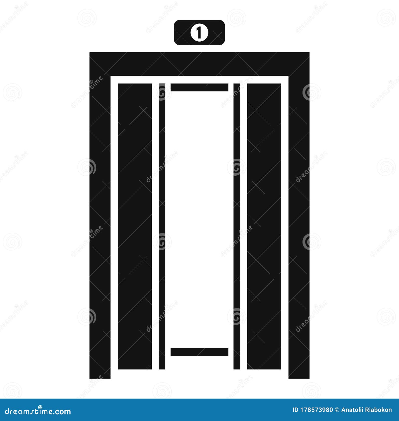 Lift Elevator Icon, Simple Style Stock Vector - Illustration of ...