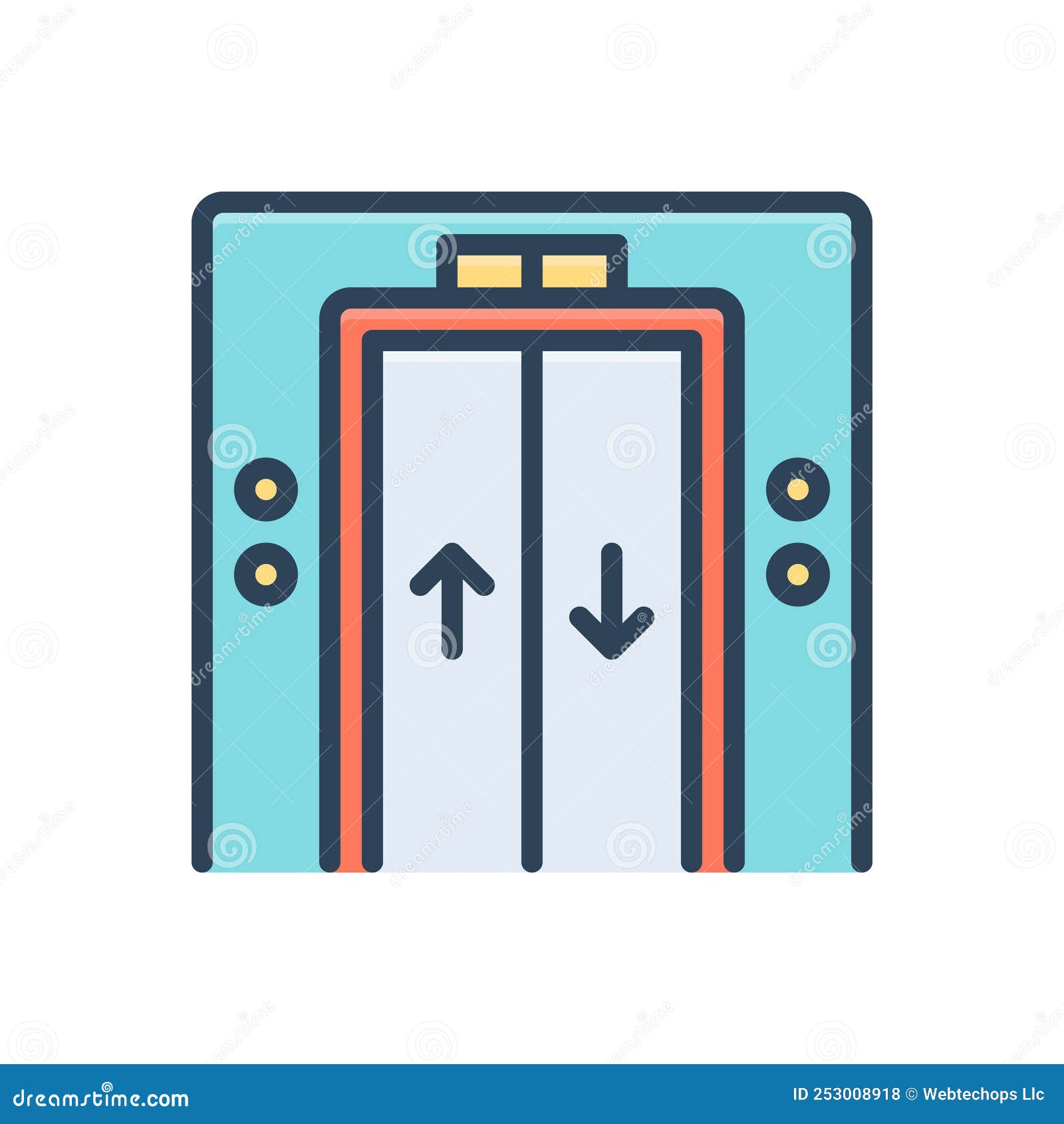 Color Illustration Icon for Lift, Building and Doorway Stock Vector ...