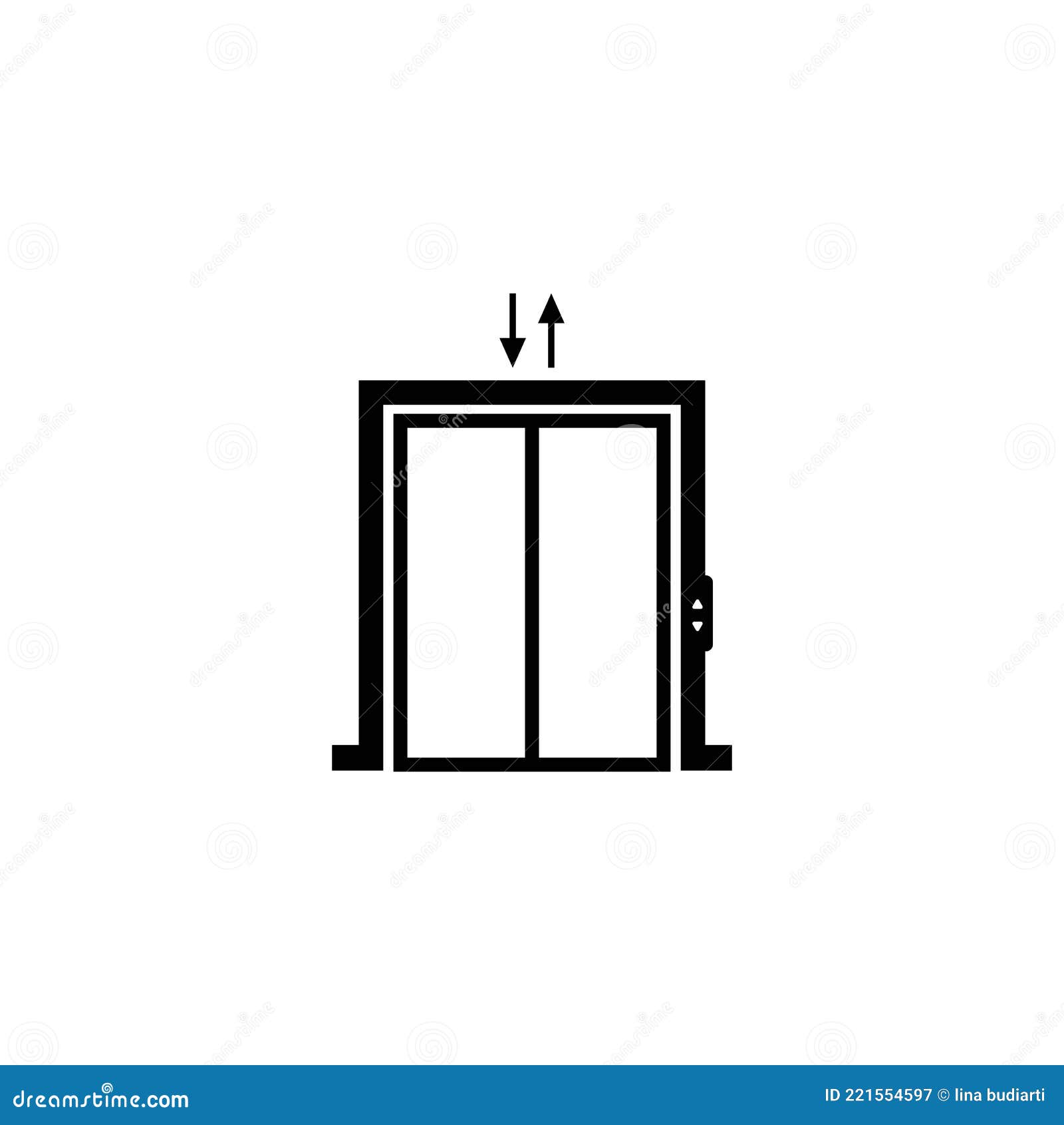 Lift icon stock vector. Illustration of home, button - 221554597