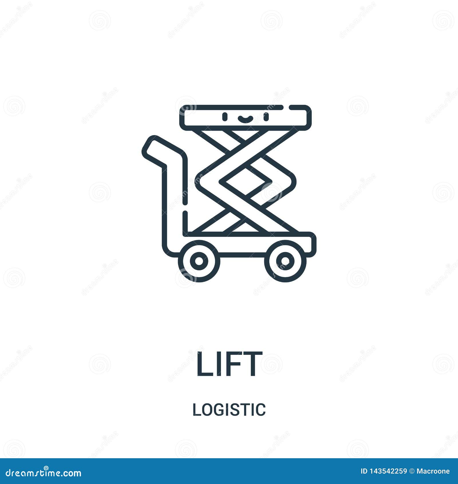 Lift Icon Vector from Logistic Collection. Thin Line Lift Outline Icon ...
