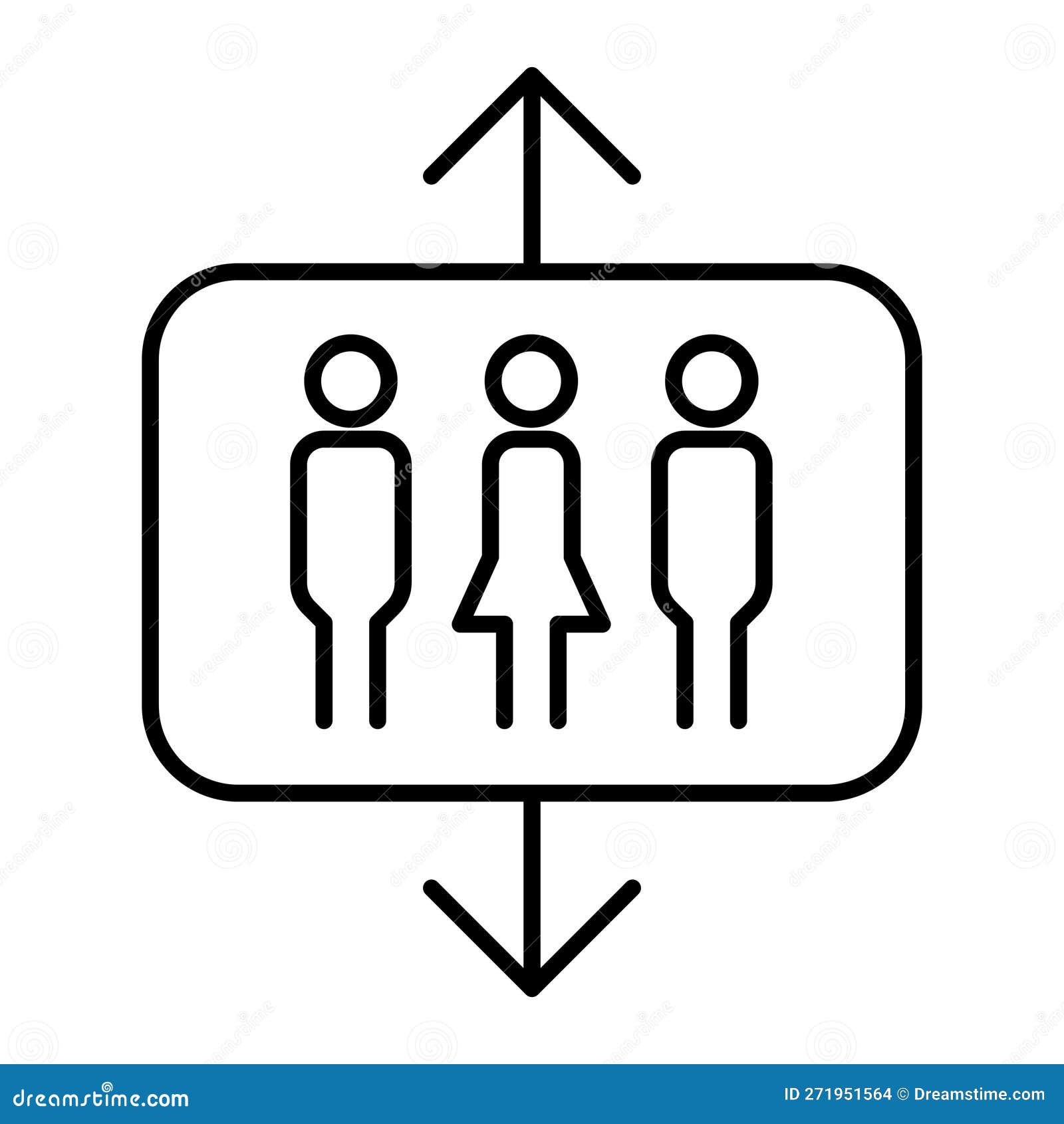 Lift Line Icon Set. Included Icons As Elevator, Goods Elevator, Goods ...