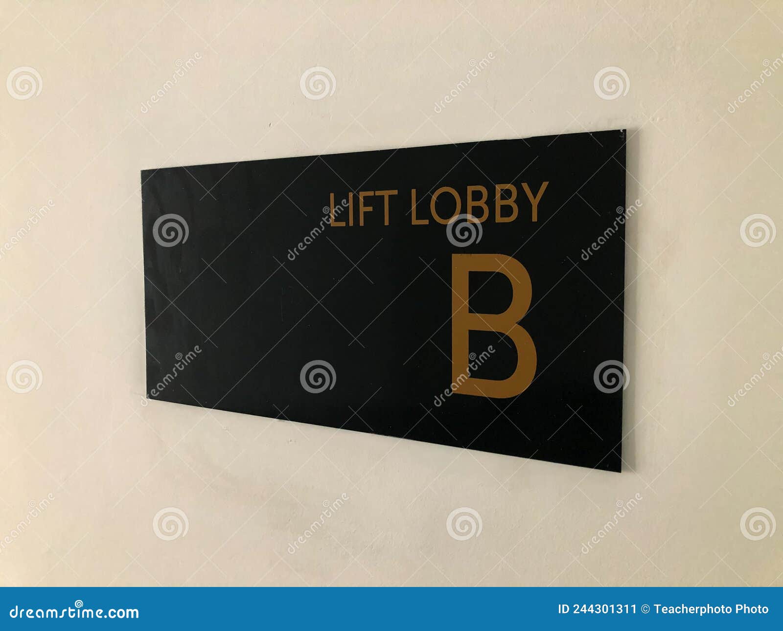 Lift Lobby Sign Area on the White Wall Stock Image - Image of interior ...