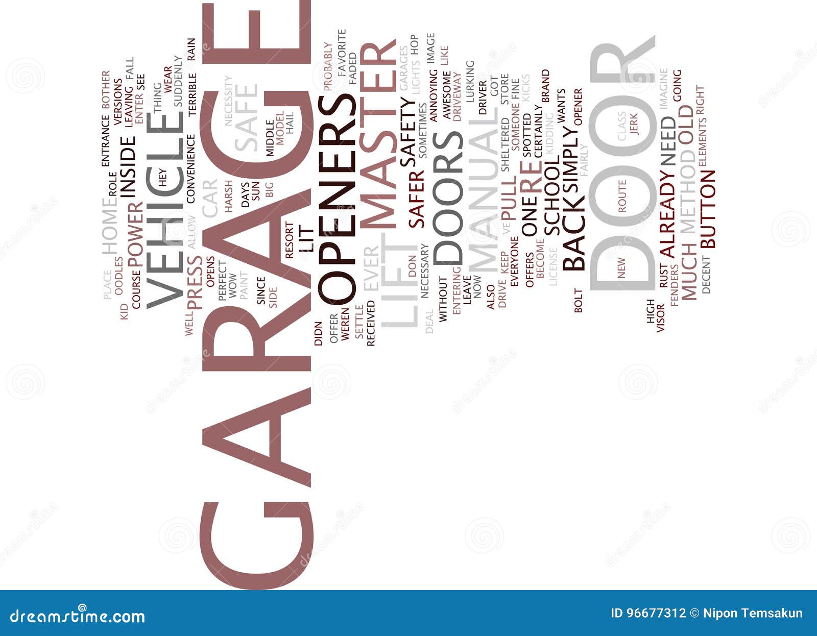 Lift Master Garage Door Openers Text Background Word Cloud Concept ...
