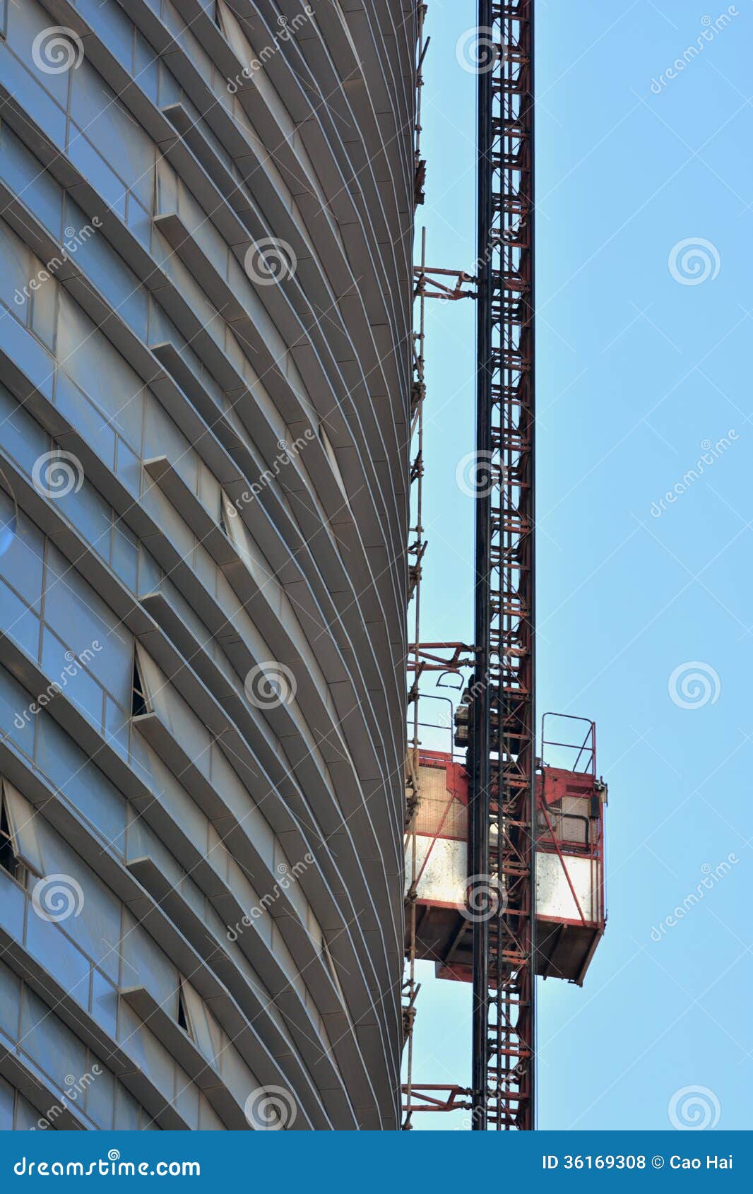 Lift of Modern Building Construction Stock Photo - Image of line ...
