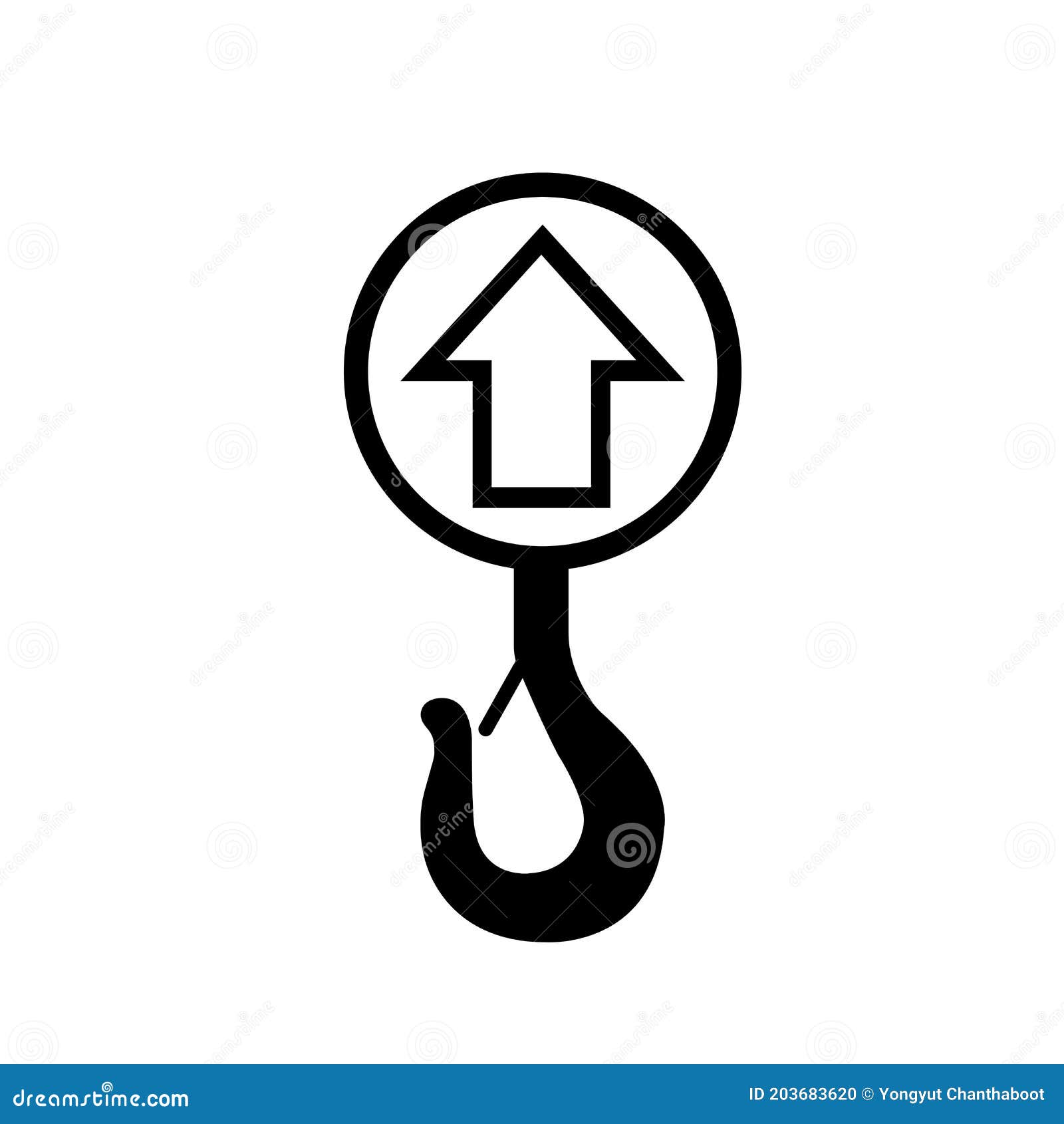 Lift Point Black Icon, Vector Illustration, Isolate on White Background ...
