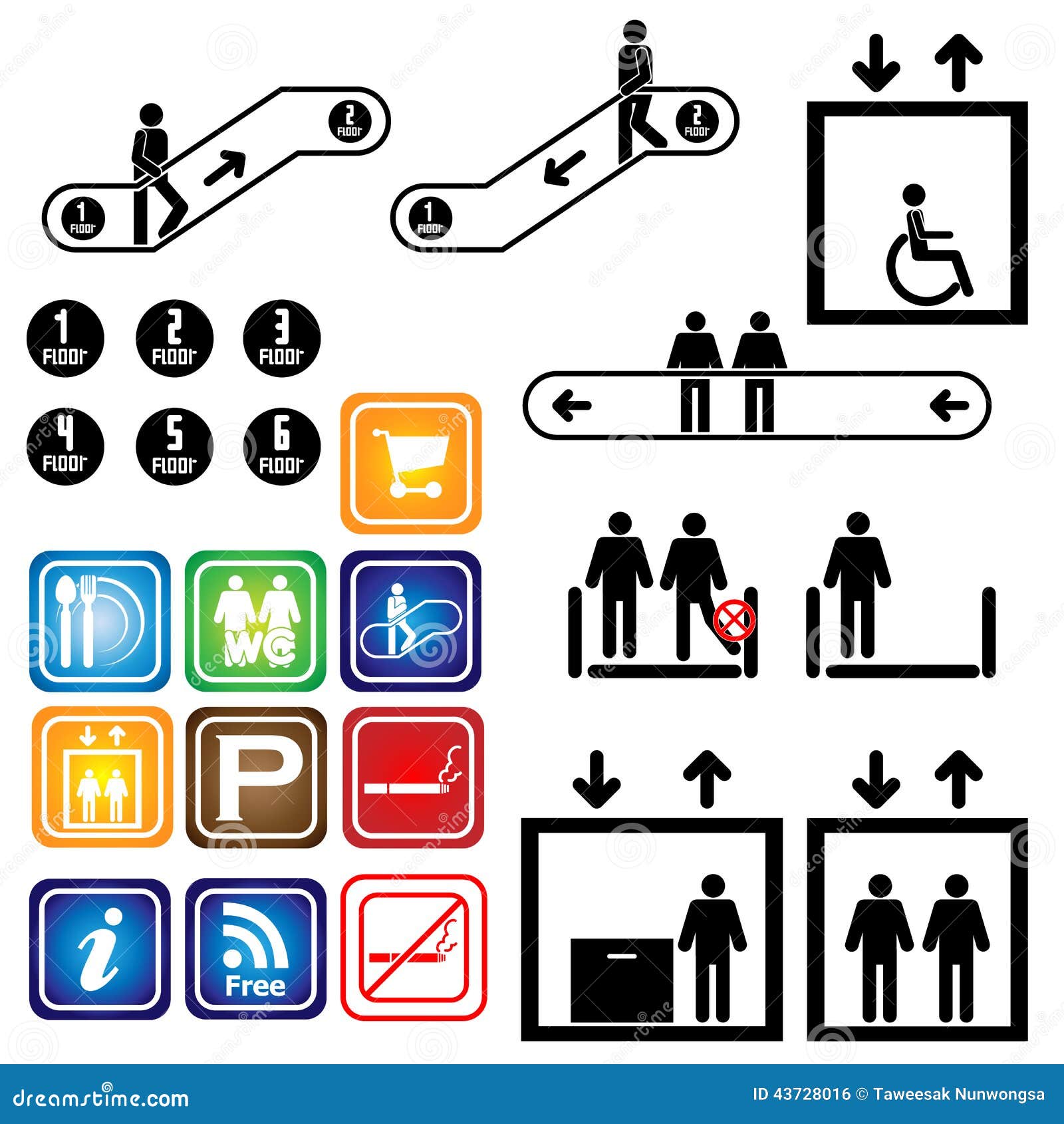 Lift Roltrap Teken Afdeling Vector Ziek Vector Illustratie ...