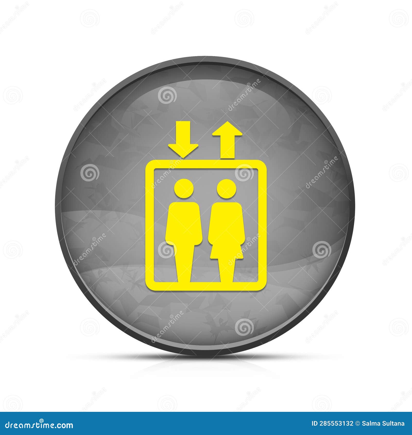Lift Sign Icon on Classy Splash Black Round Button Illustration Stock ...