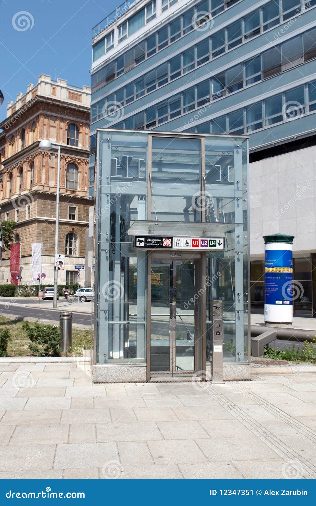 Lift to metro station. stock image. Image of transport - 12347351