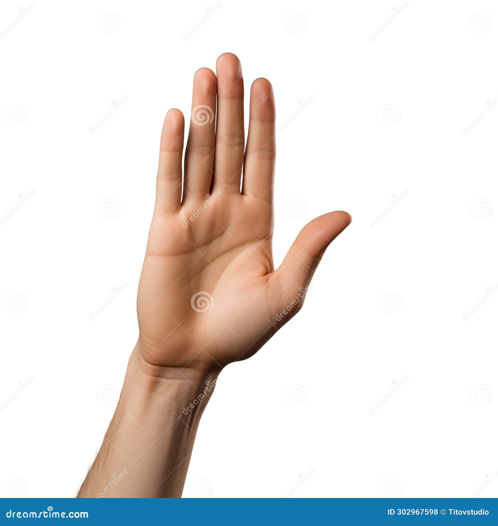 Lifted Hand Up Isolated On White B Royalty-Free Stock Photography ...