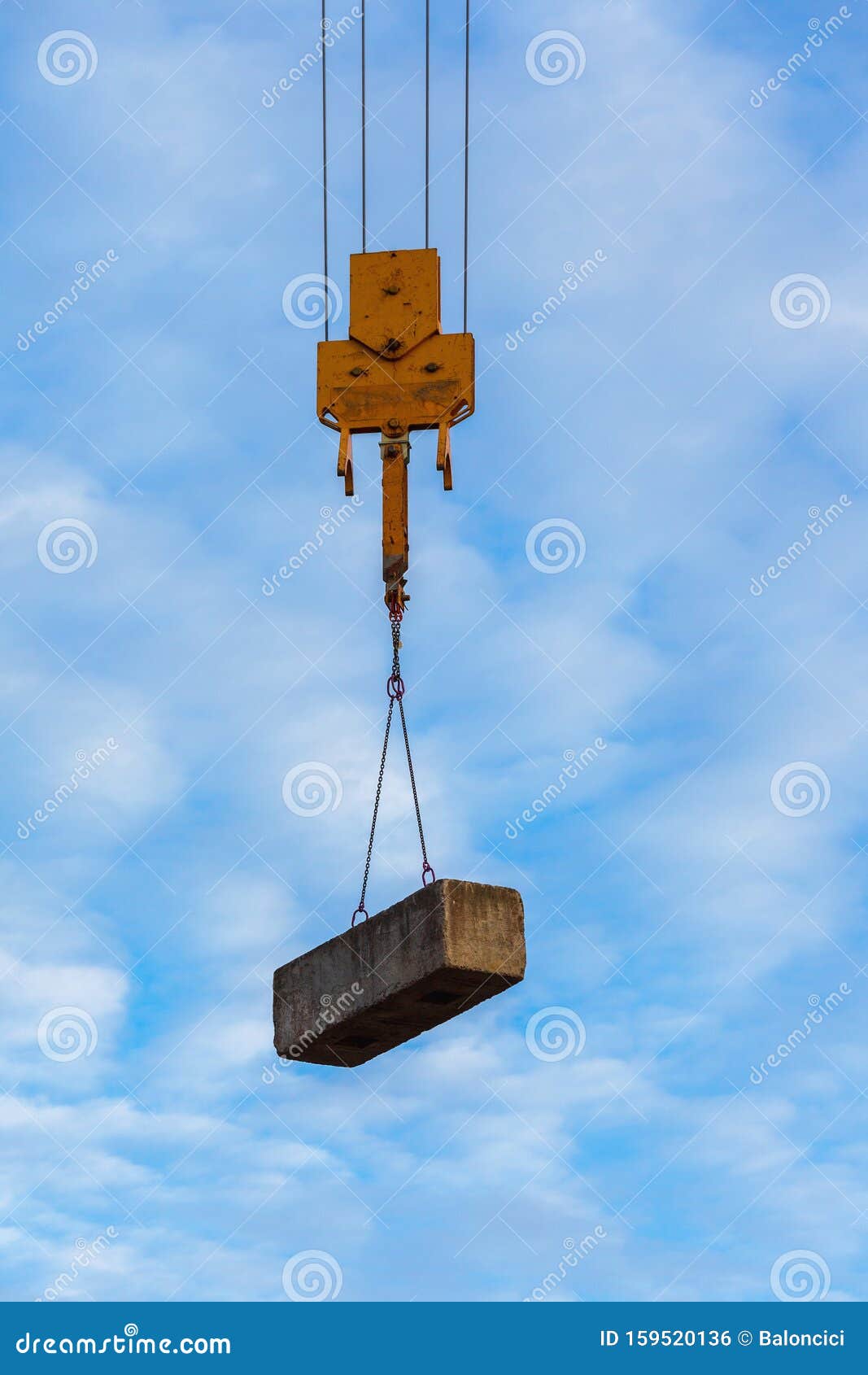 Lifting Block Concrete stock photo. Image of equipment - 159520136