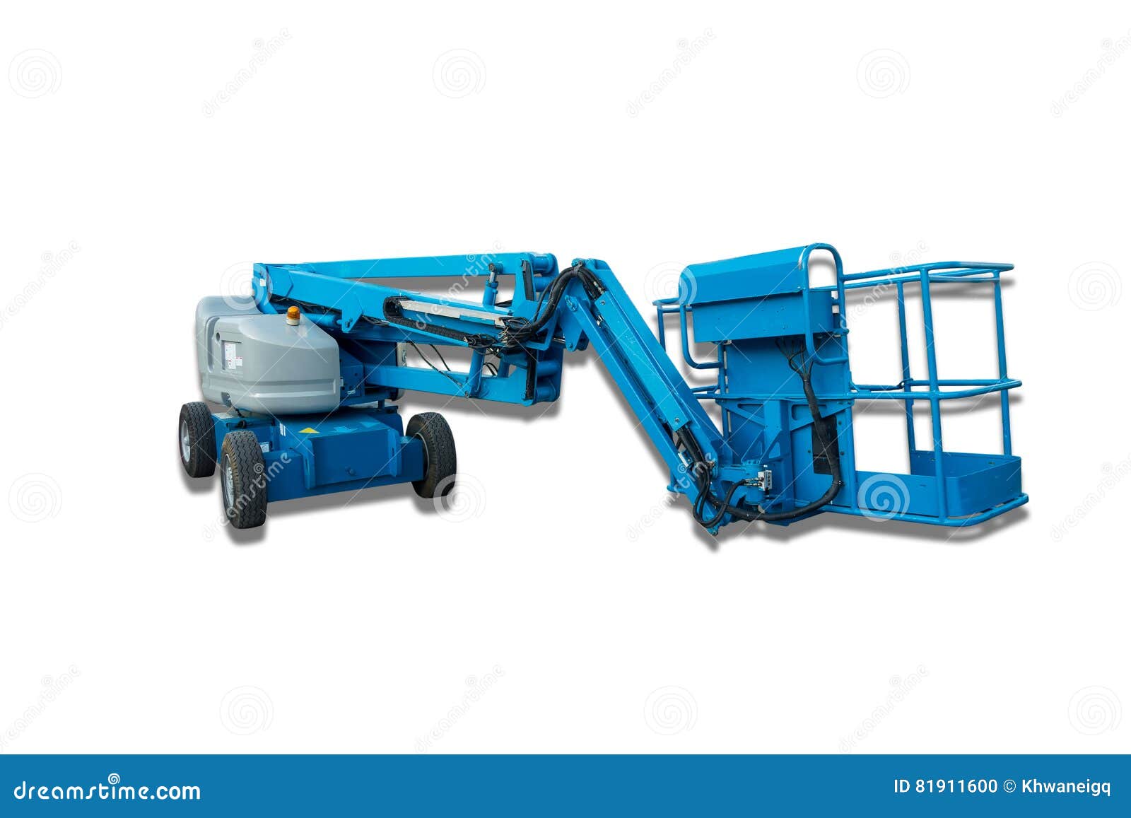 Lifting Boom Lift on Isolation White Background. Stock Photo - Image of ...