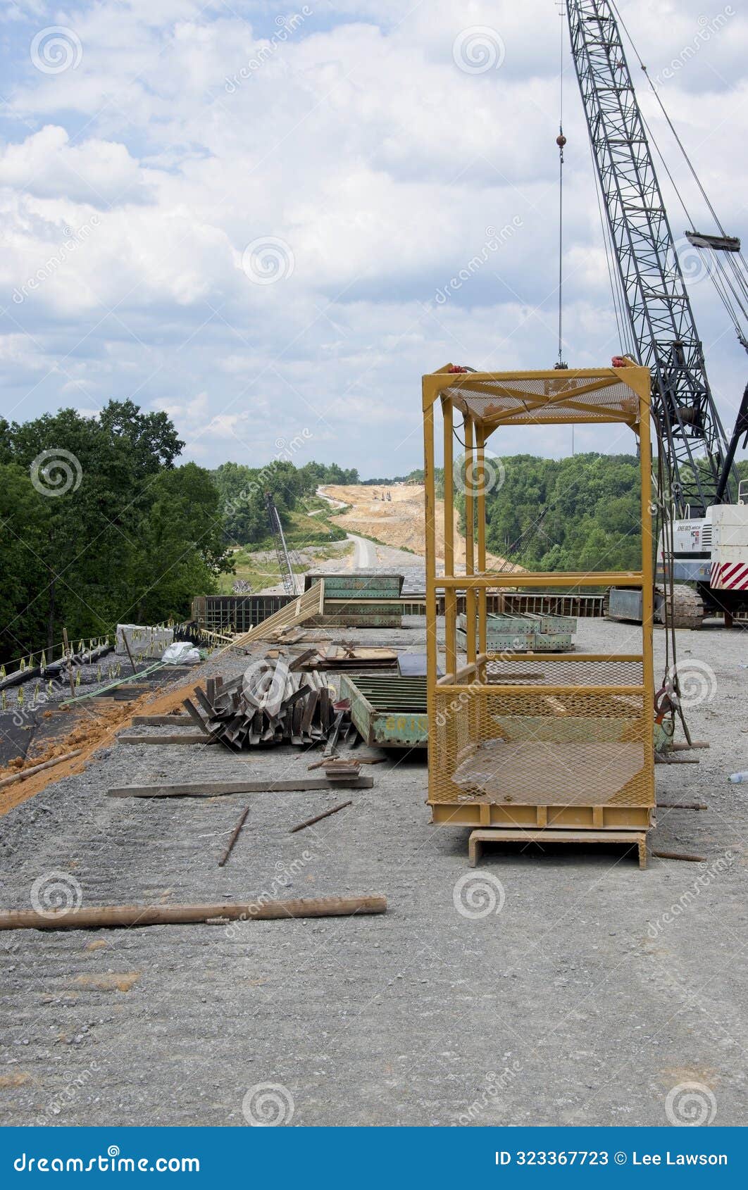 Lifting Carriage for a Crane at a Work Zone Stock Image - Image of ...
