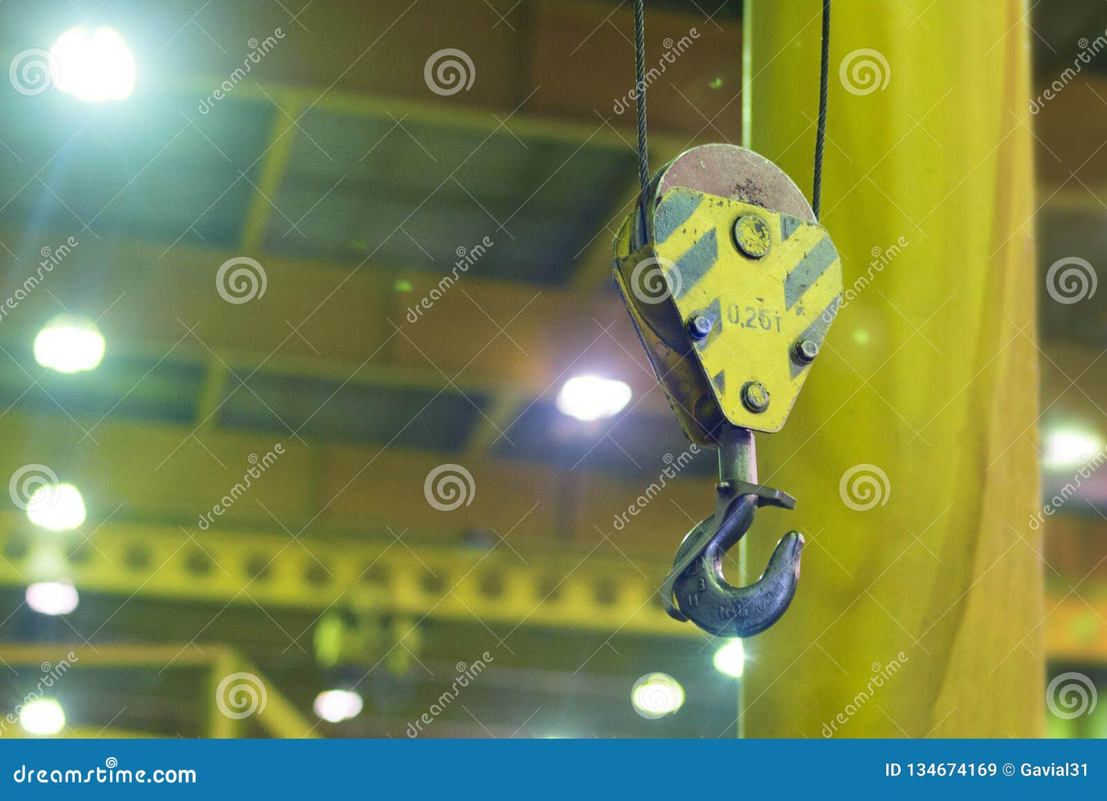 Lifting Crane. Close-up Lifting Hook Stock Image - Image of station ...