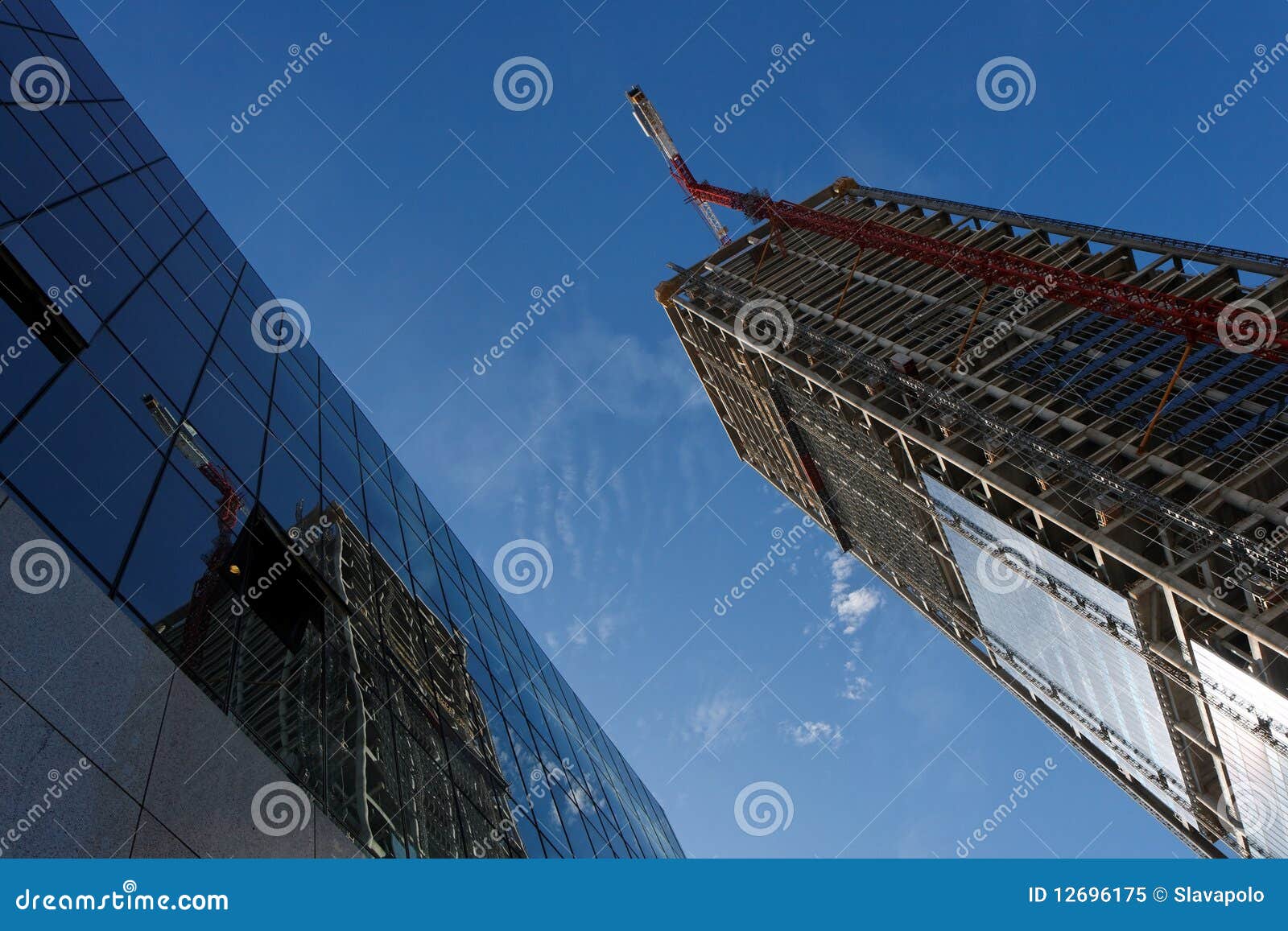 Lifting Crane and High Building Stock Image - Image of lift, industrial ...