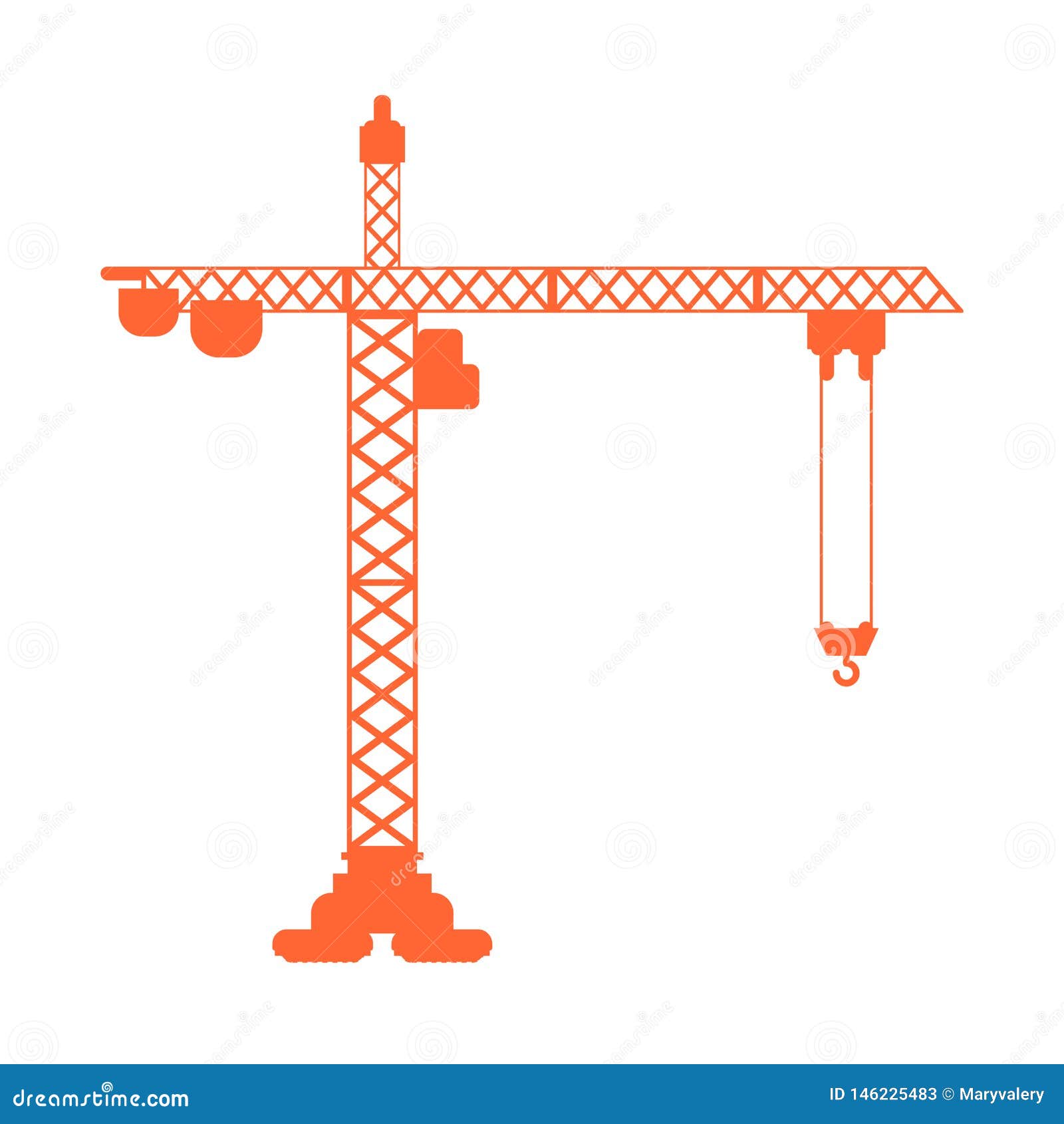 Lifting Crane Icon Sign. Construction Industrial Stock Vector ...
