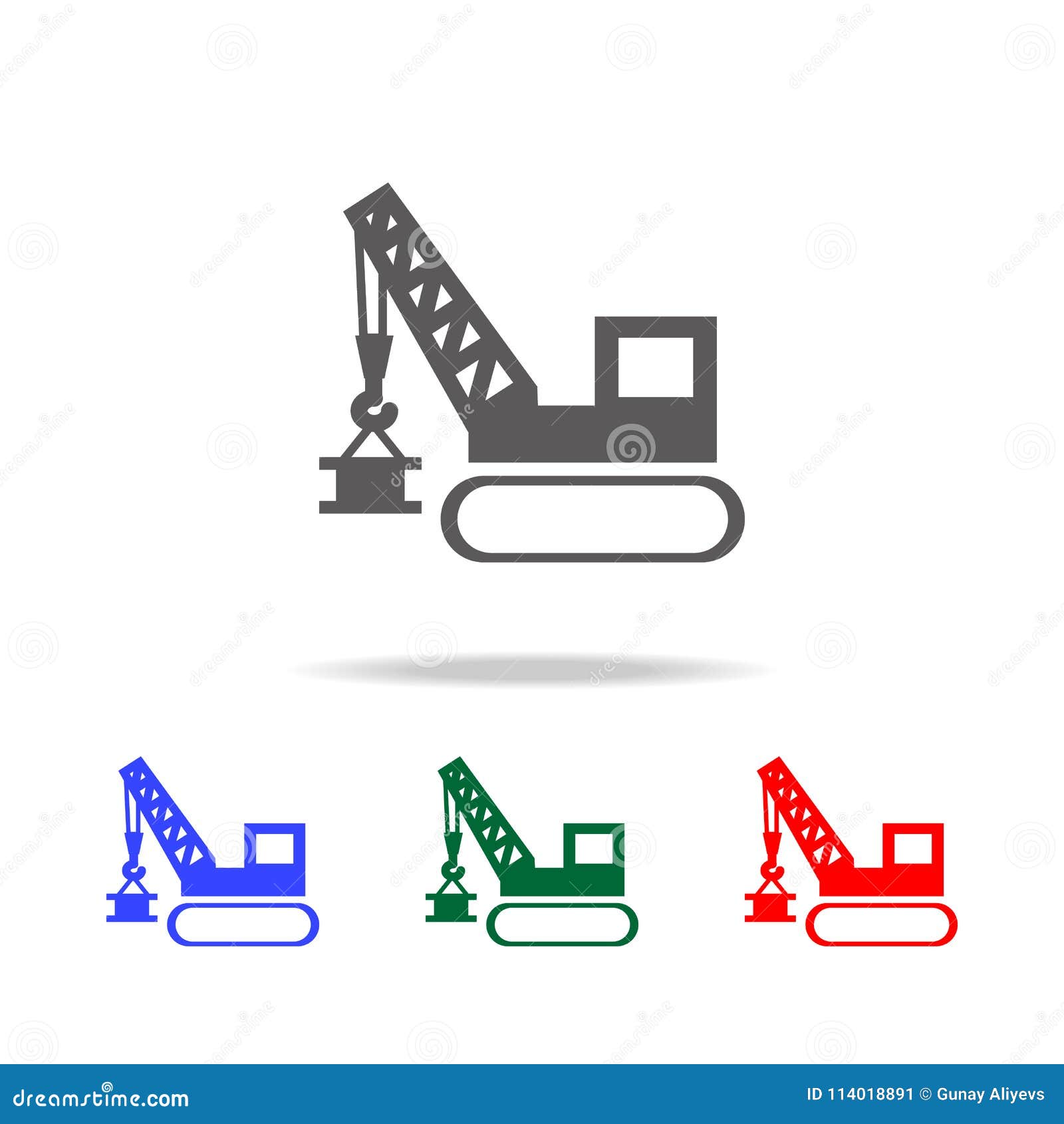 Lifting Crane. Tower And Harbor Lifters Icon. Elements Of Construction ...