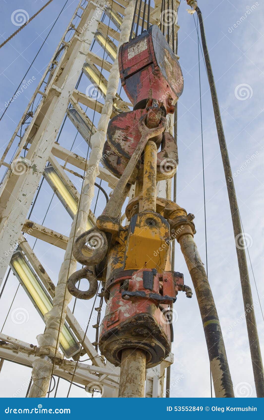 Lifting Drill Pipe On Core Drilling Platform Stock Image ...