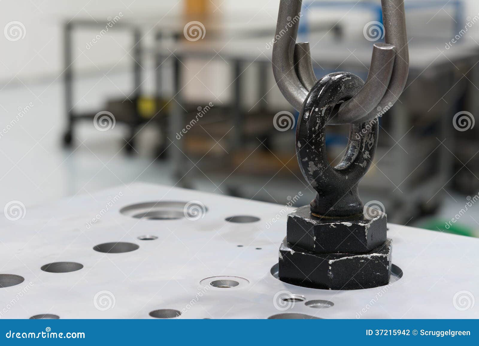 Lifting Eye stock photo. Image of hoisting, chain, engineering - 37215942