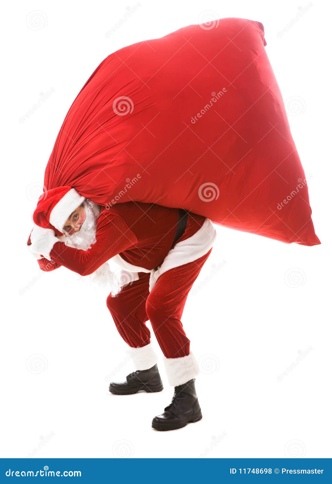 Lifting gifts stock photo. Image of sack, portrait, positive - 11748698