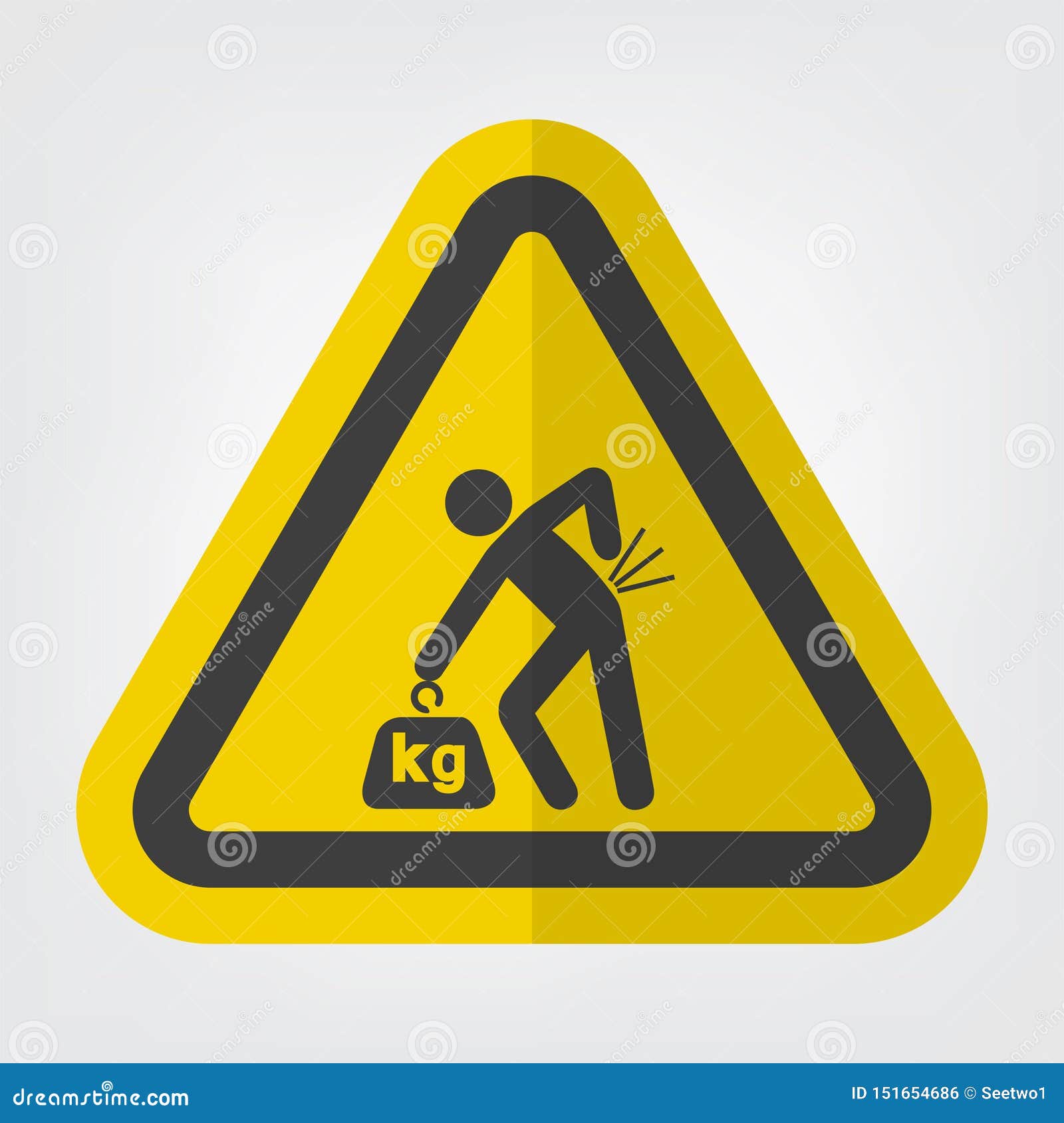 Lifting Hazard Symbol Sign Isolate On White Background Vector ...