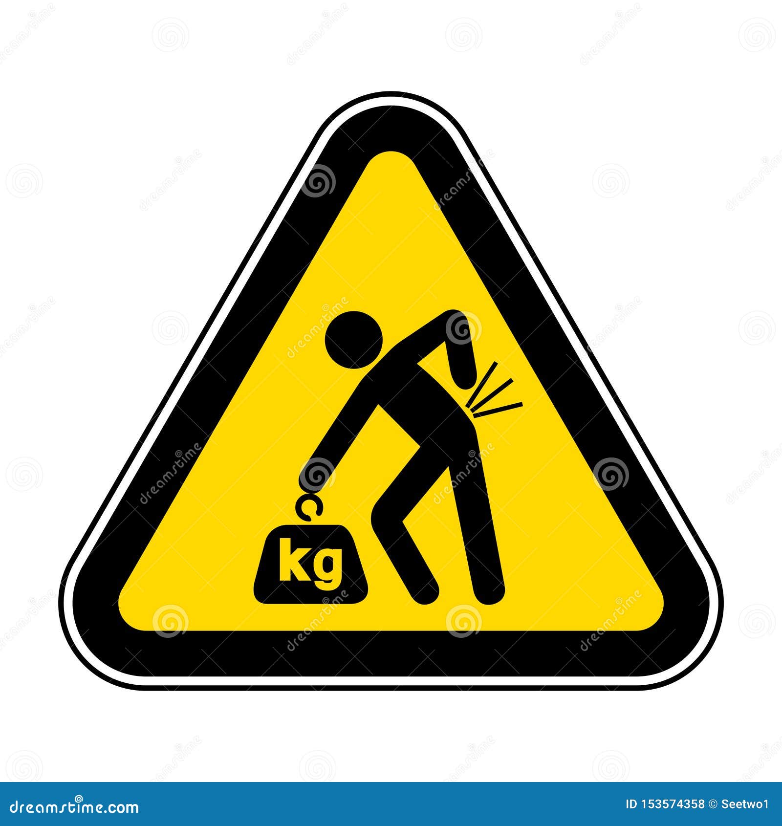 Lifting Hazard Symbol Sign, Vector Illustration, Isolate On White ...