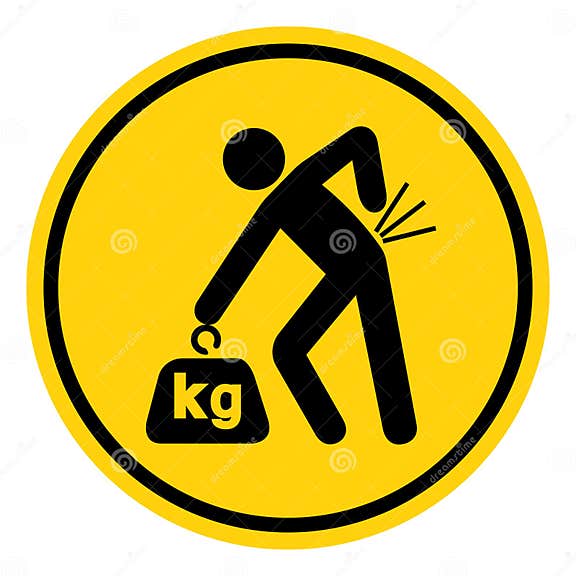 Lifting Hazard Symbol Sign, Vector Illustration, Isolate on White ...