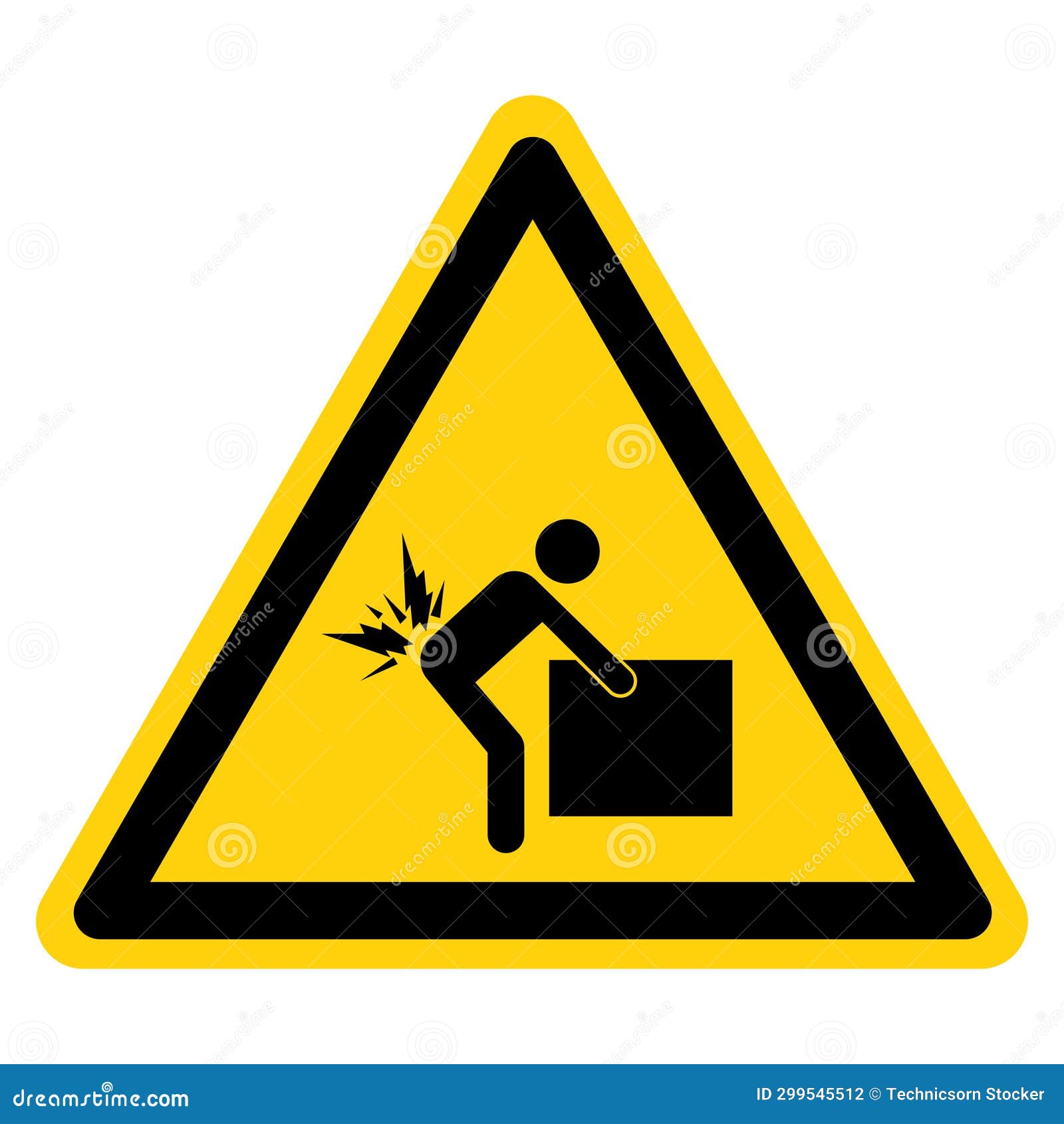 Lifting Hazard Symbol Sign,Vector Illustration, Isolated On White ...