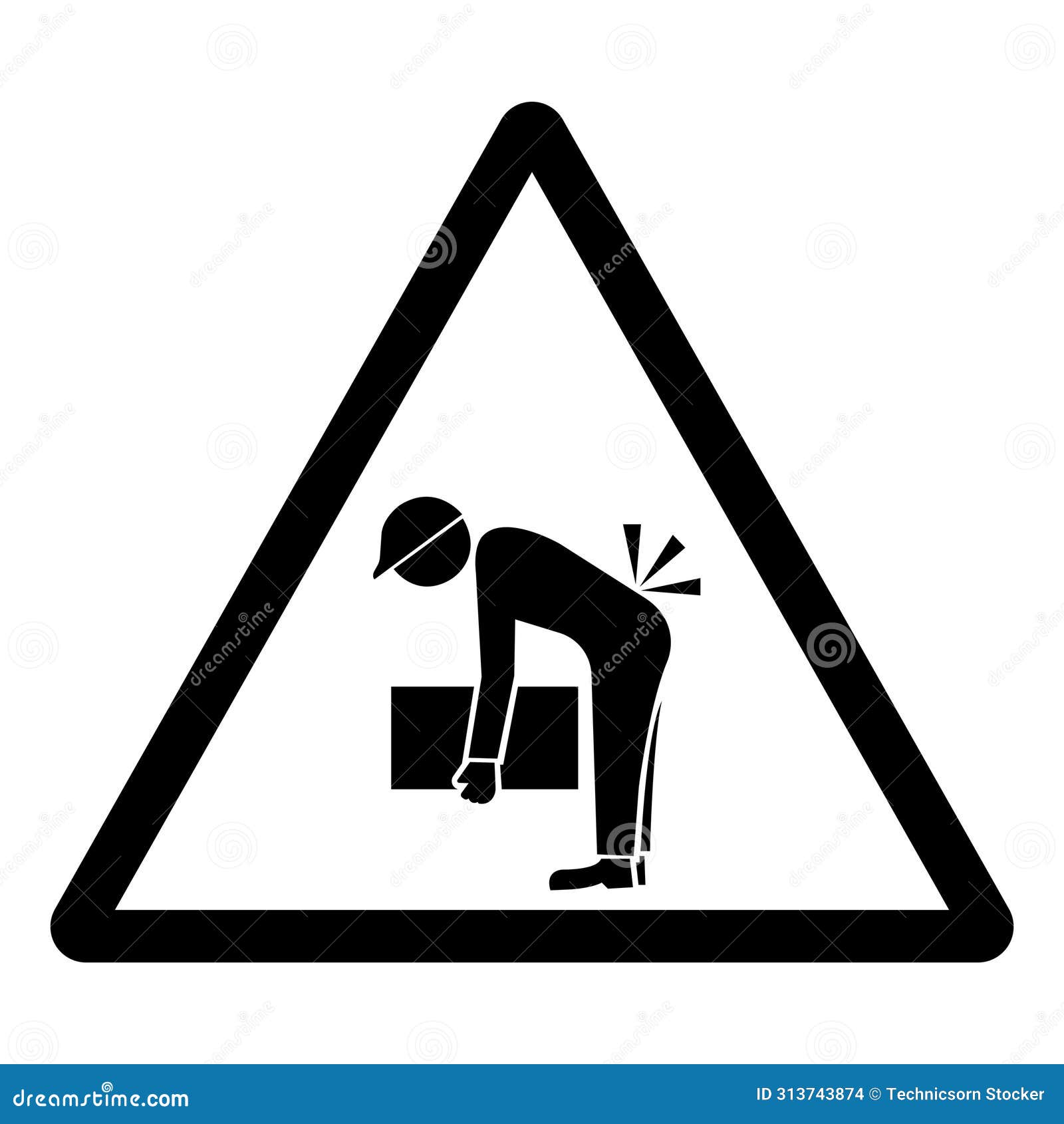 Lifting Hazard Symbol Sign,Vector Illustration, Isolated On White ...