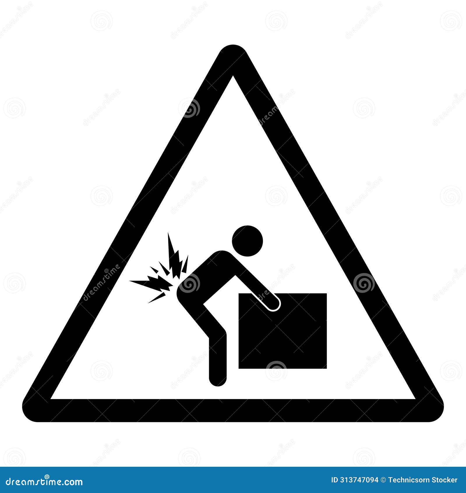 Lifting Hazard Symbol Sign,Vector Illustration, Isolated on White ...
