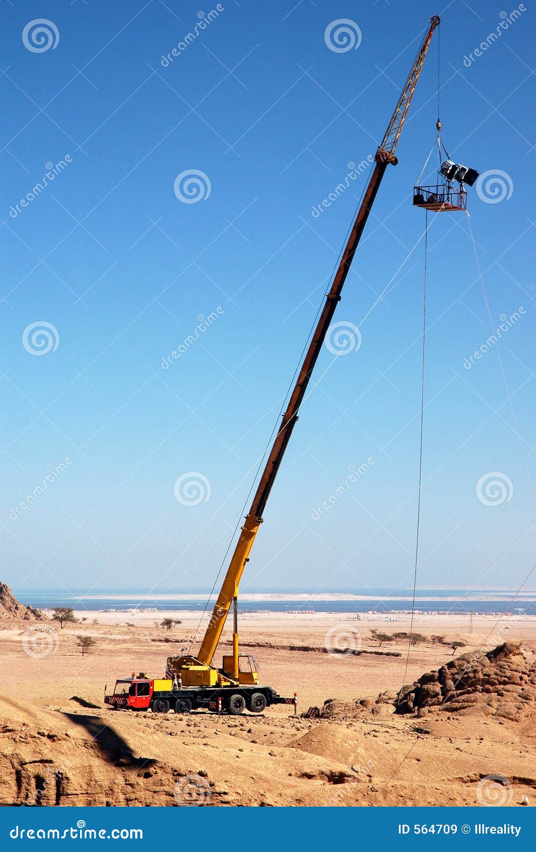 Lifting/hoisting crane stock image. Image of vehicle, gibbet - 564709